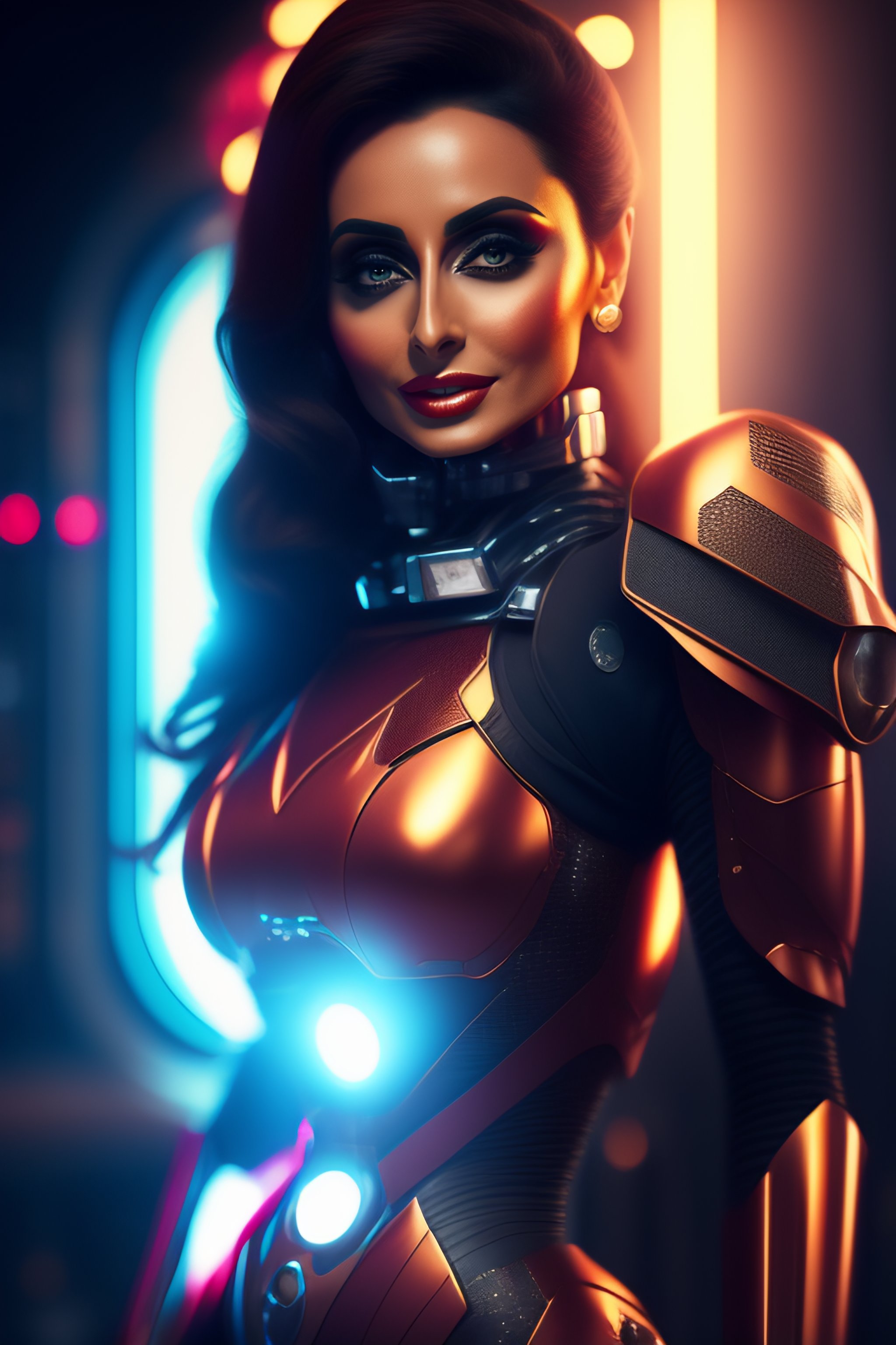 Lexica - Angham,Vintage ,full body, 2050, Poster, Futuristic electronik ...
