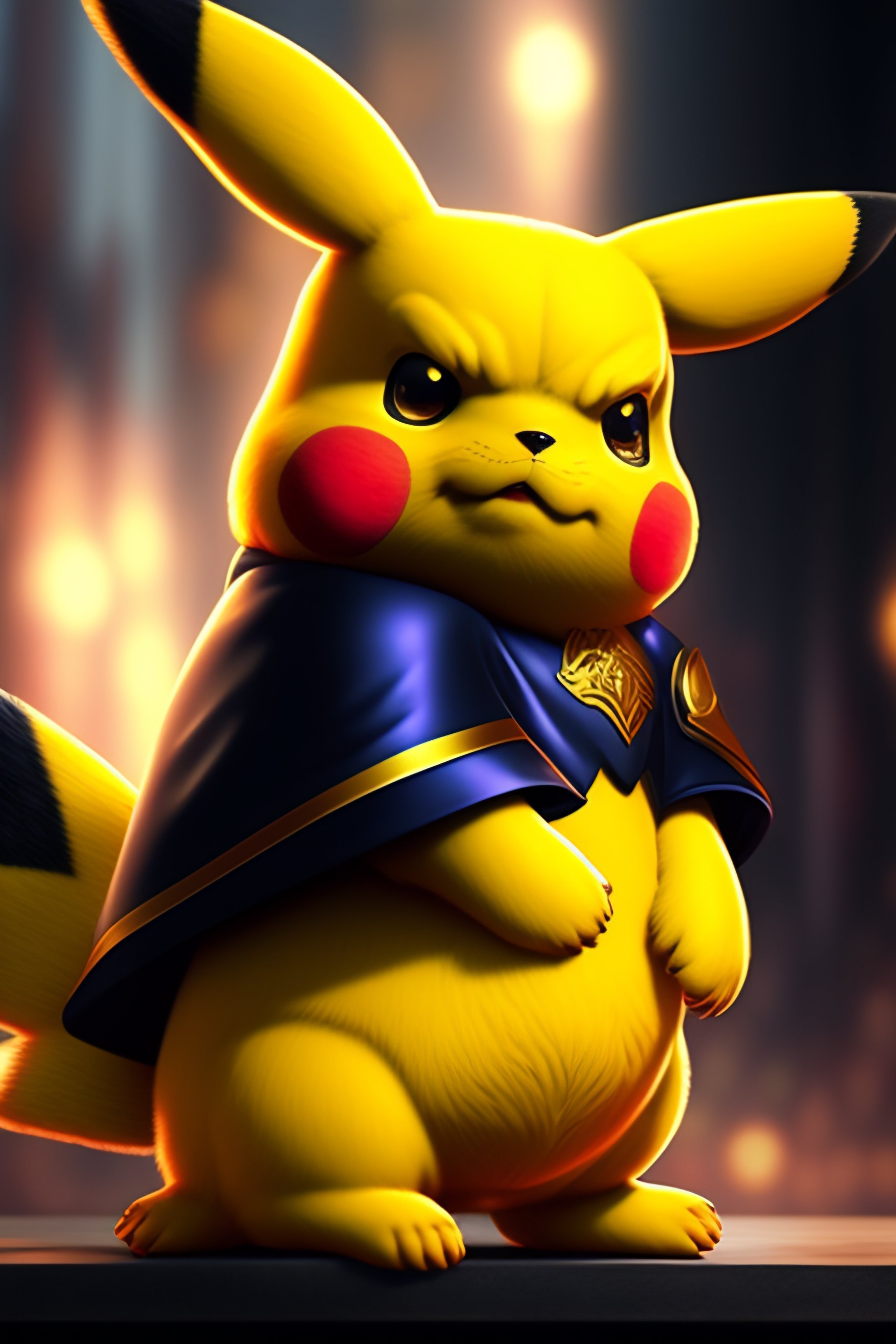 Lexica - Pikachu as god emperor of the universe.