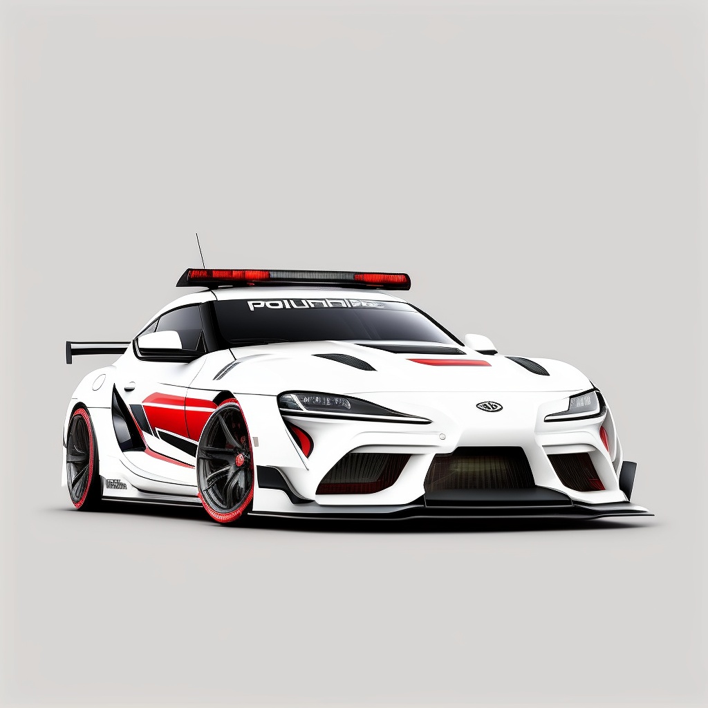 Lexica - A car with the police Lightbar [Toyota Supra, 335 horsepower ...