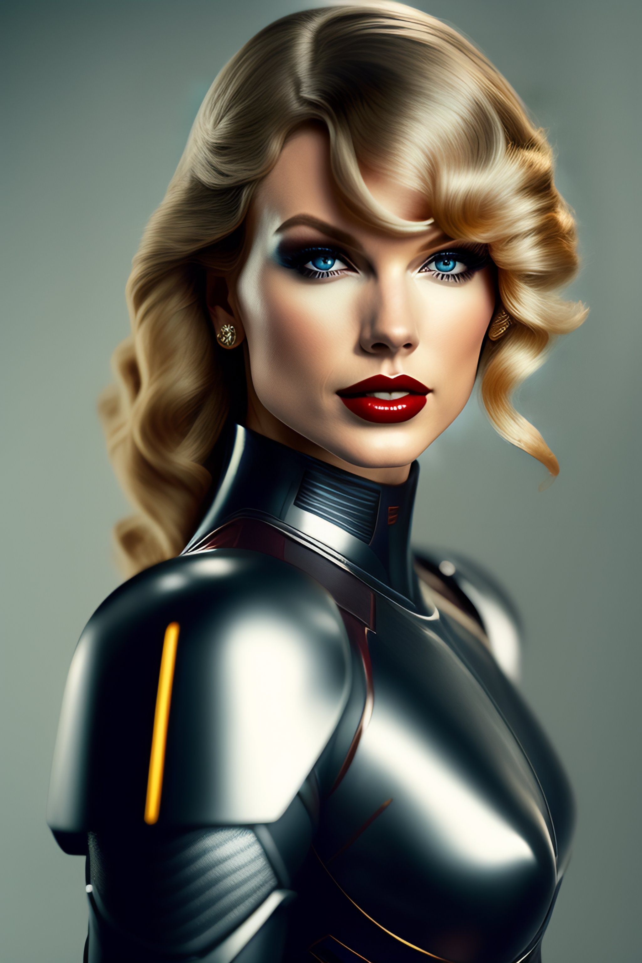 Lexica - Taylor swift as robocop, a character side portrait, realistic ...