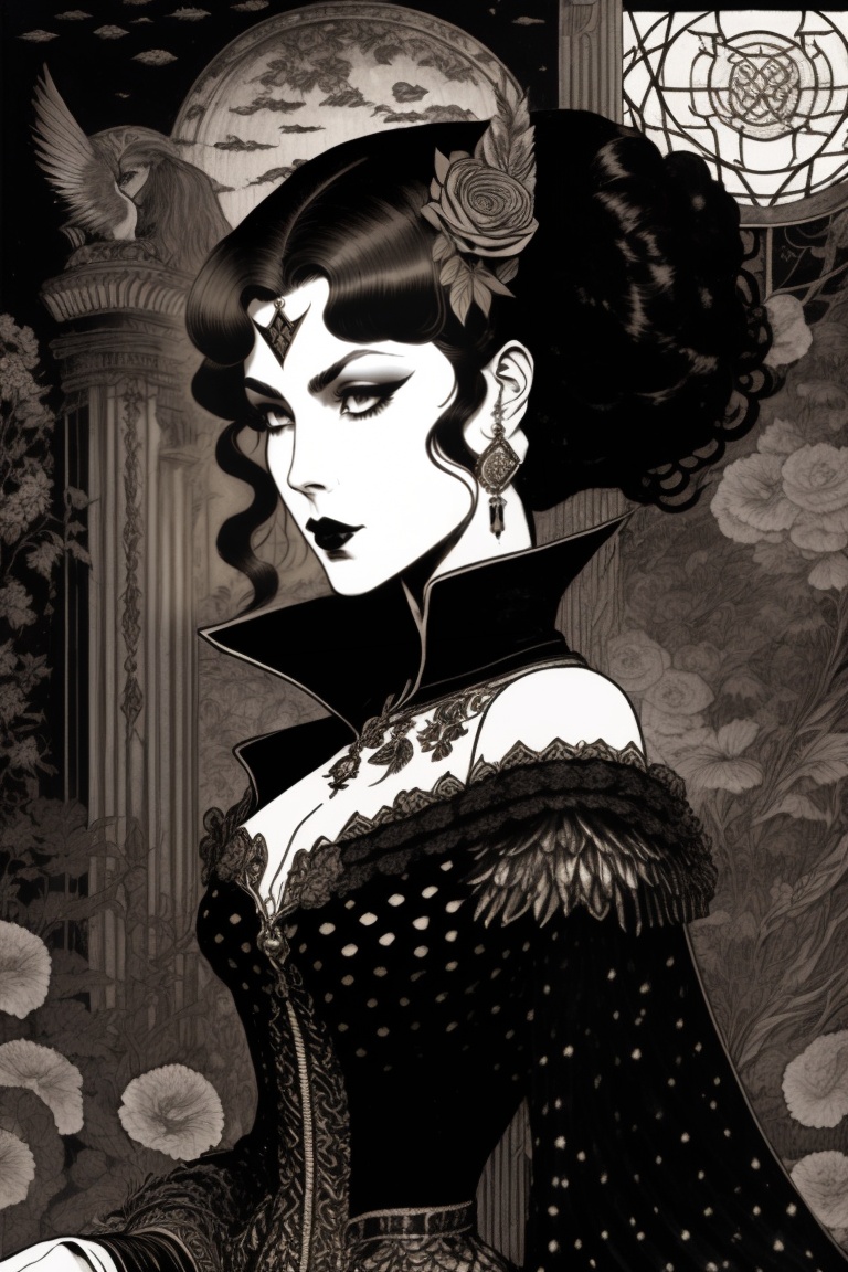 Lexica - Valkyries, dark gothic horror, illustration by vania ...