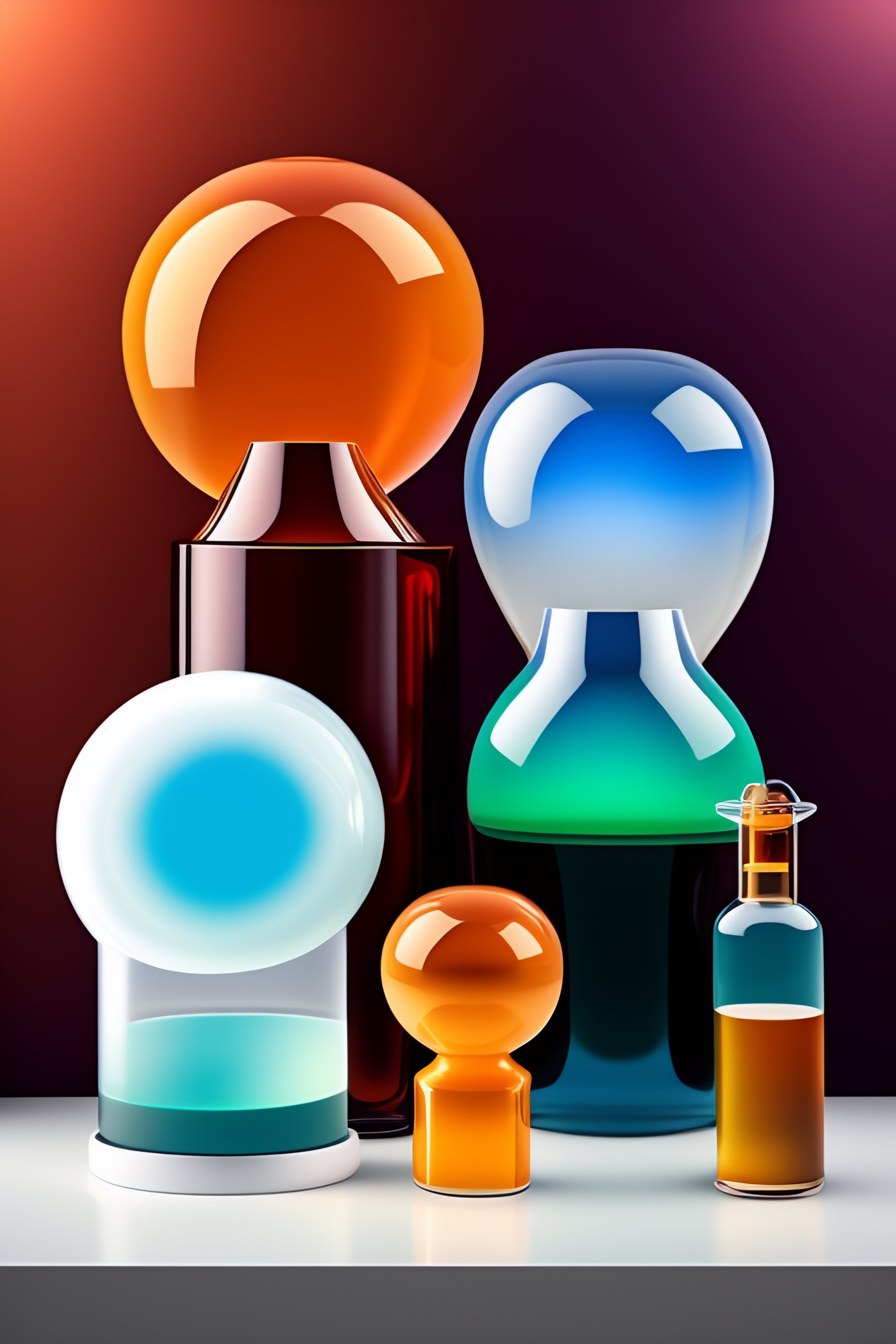 Lexica - A gathering of Abstract glass characters with big heads and ...