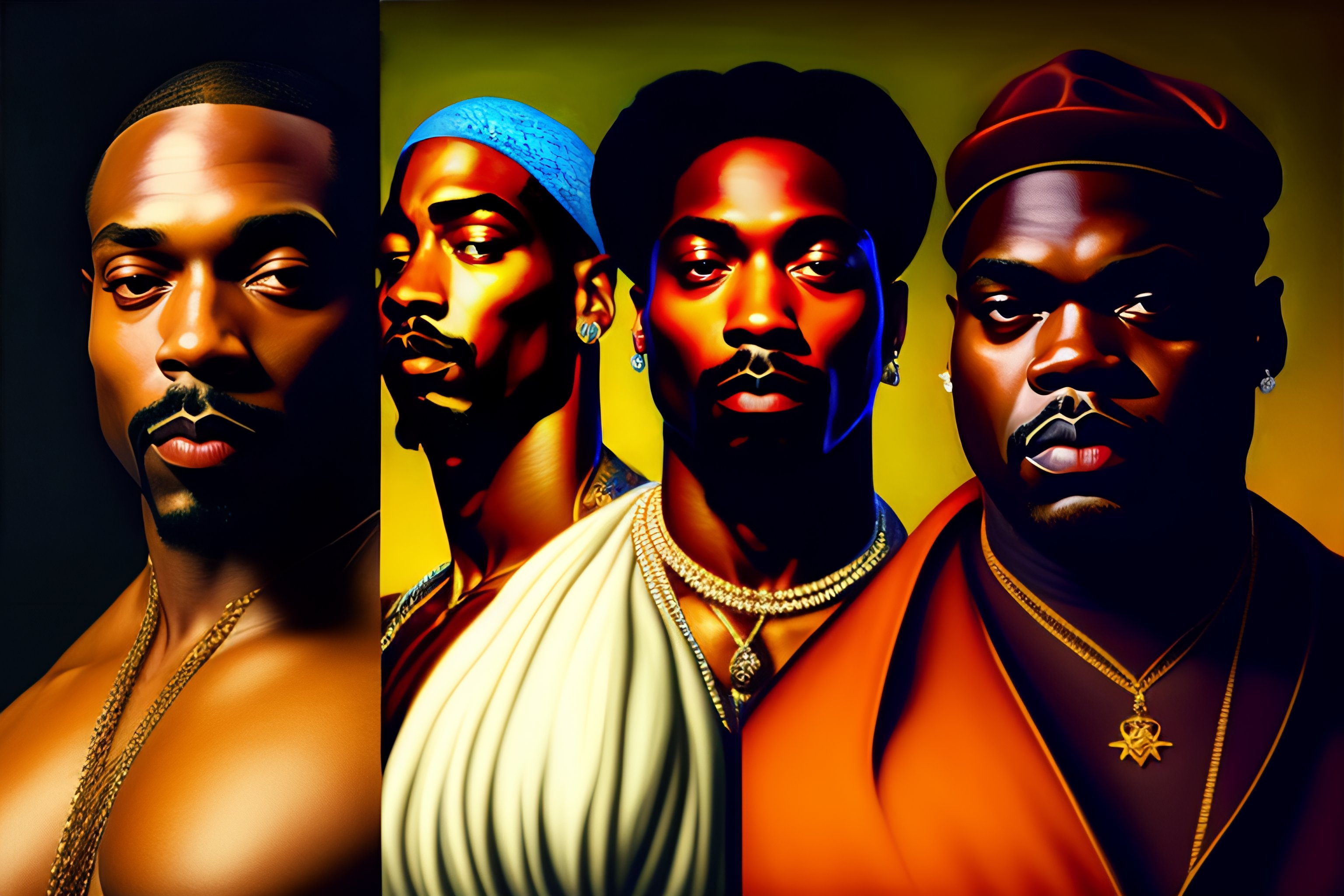 Lexica - A painting with famous rappers Snoop Dogg and 2Pac and ...