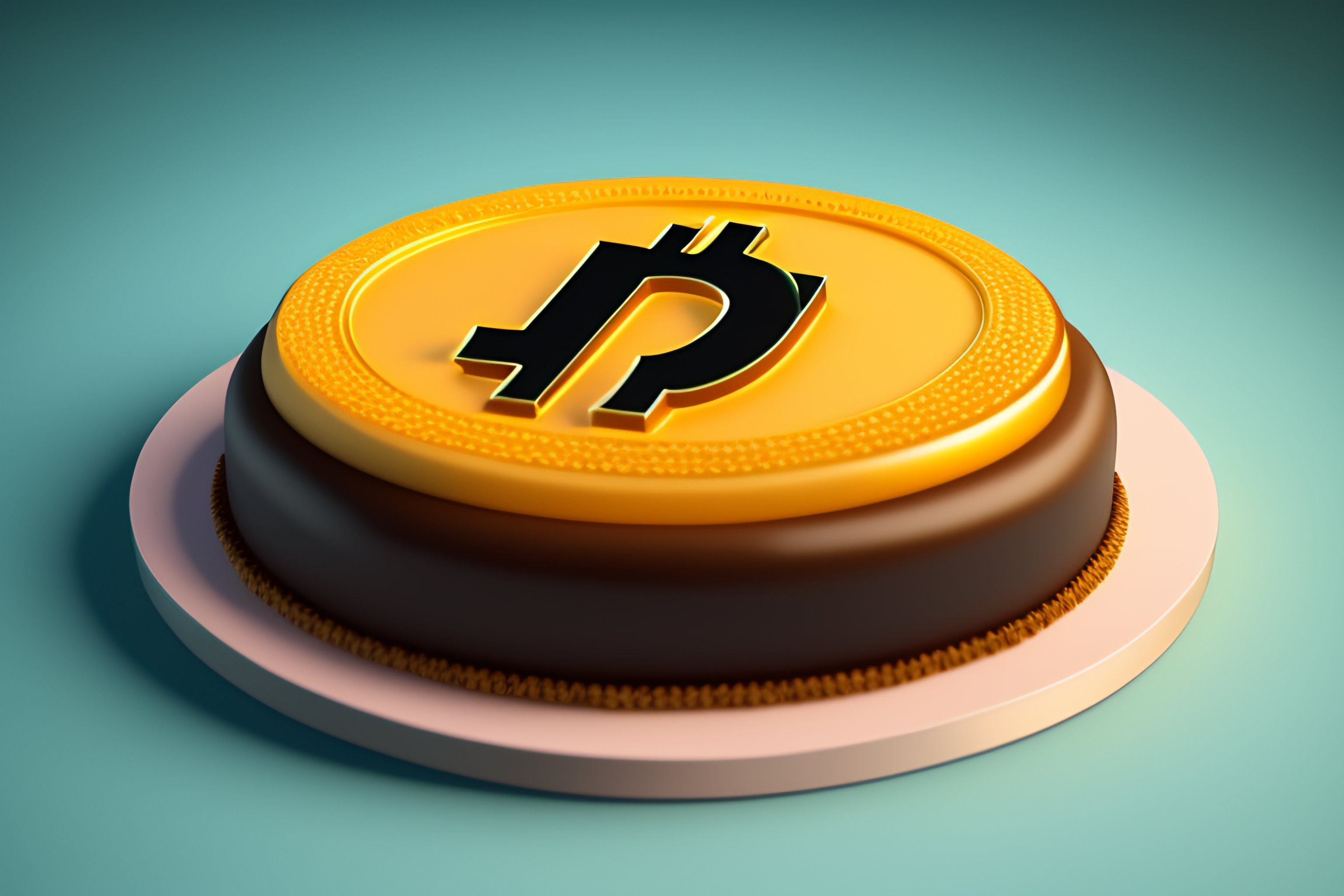 Lexica - A cake with ((bitcoin logo)), isometric, illustration, unreal ...