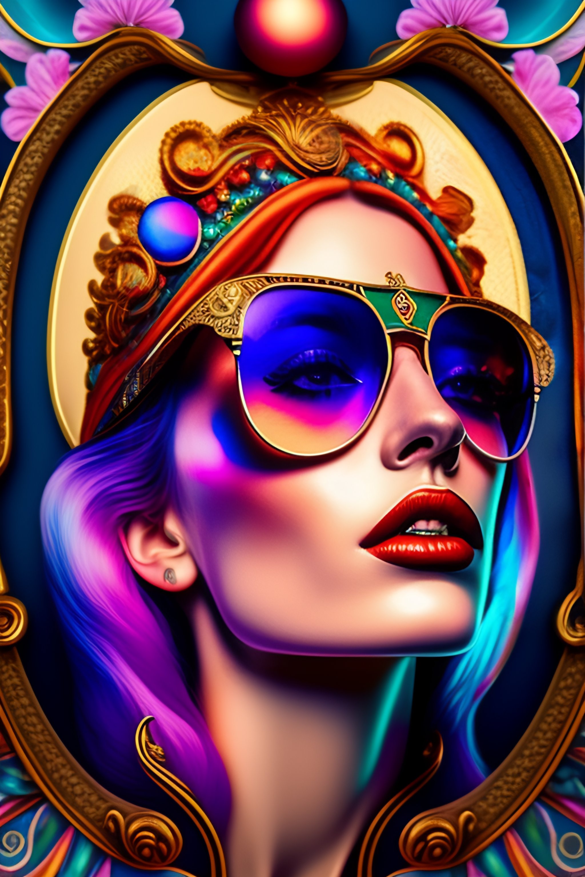 Hippie Face Art