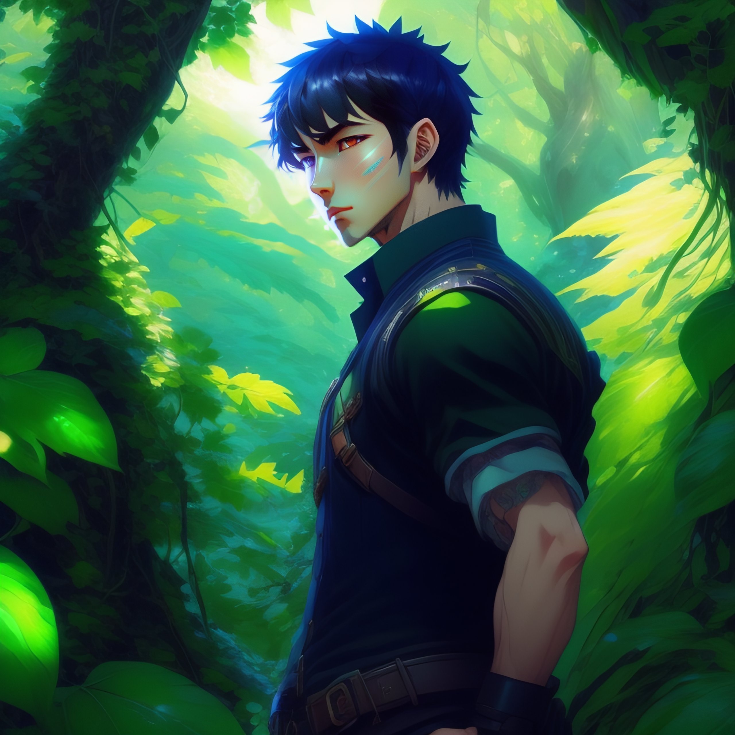 Lexica - Anime key visual of a 30yo developer man, short crew cut ...