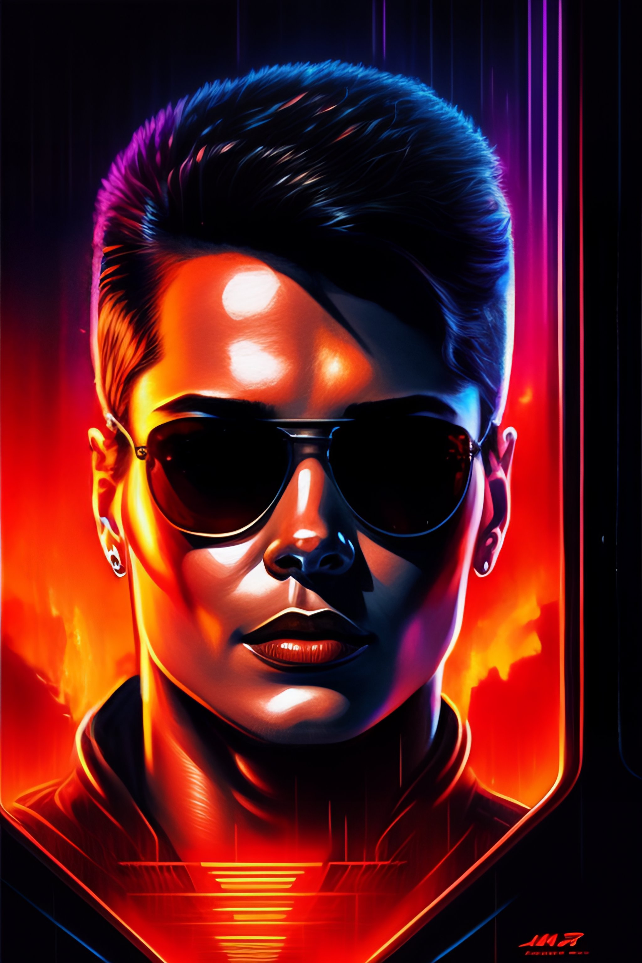 Lexica - Terminator in Blade Runner 2049, neo noir, cyberpunk ...