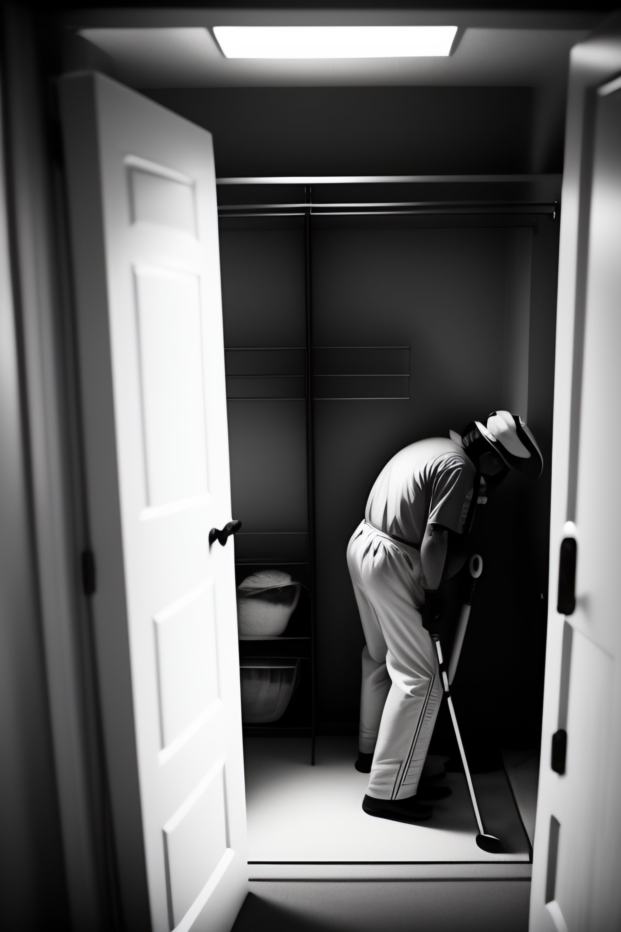 Lexica - Janitor asleep in closet 1970