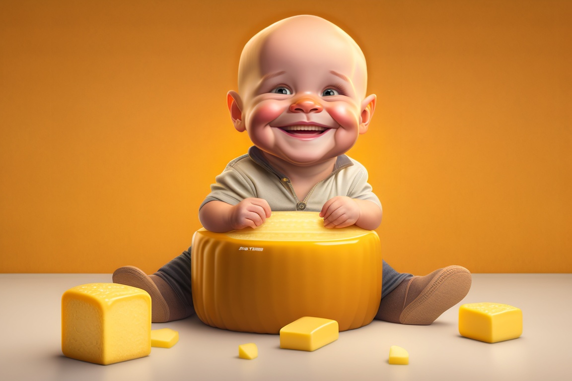 Lexica - Lifelike portrait of a cute little bald man. He is sitting on ...