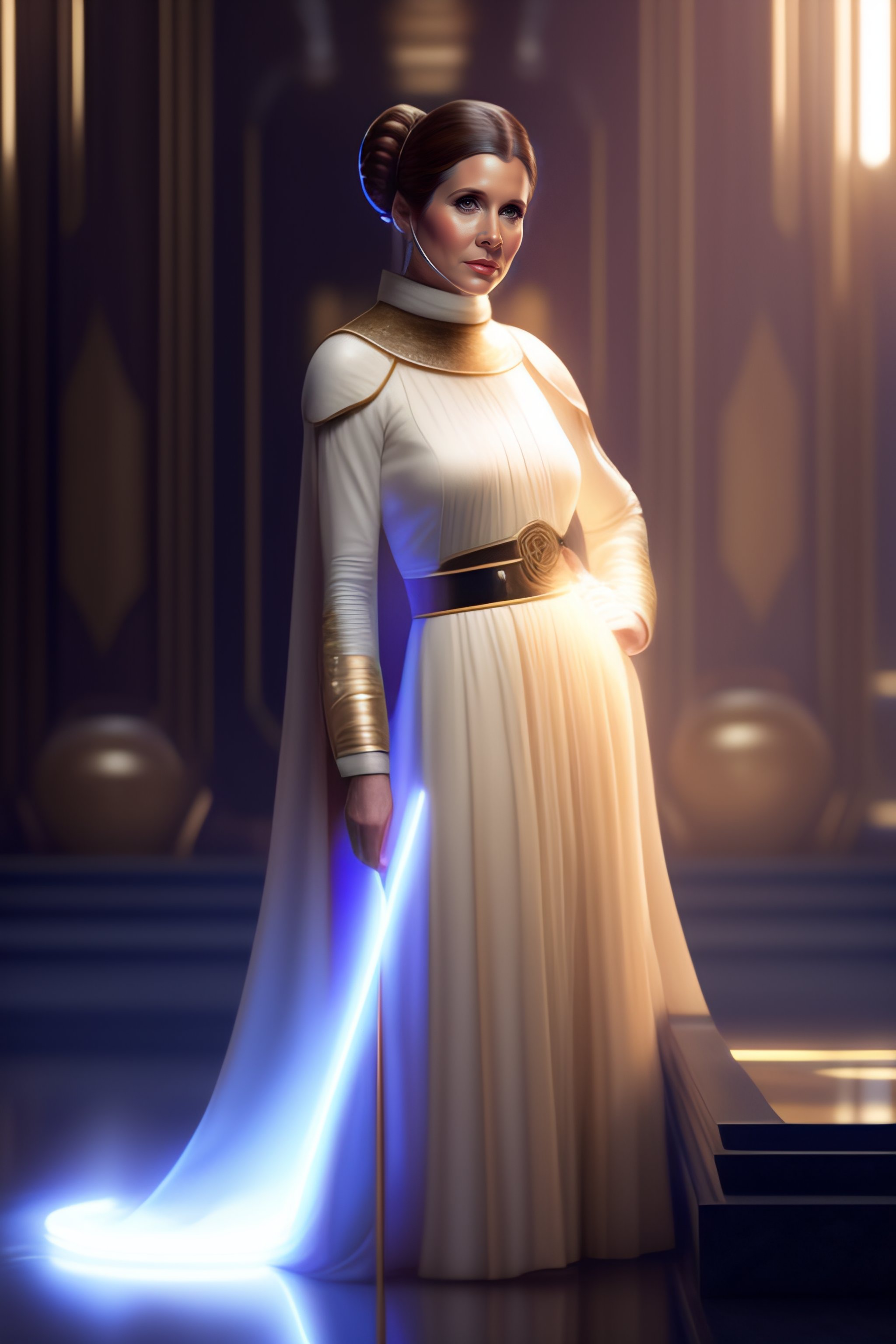 Lexica - Nudde, full length, legs, young Carrie Fisher as Princess Leia ...