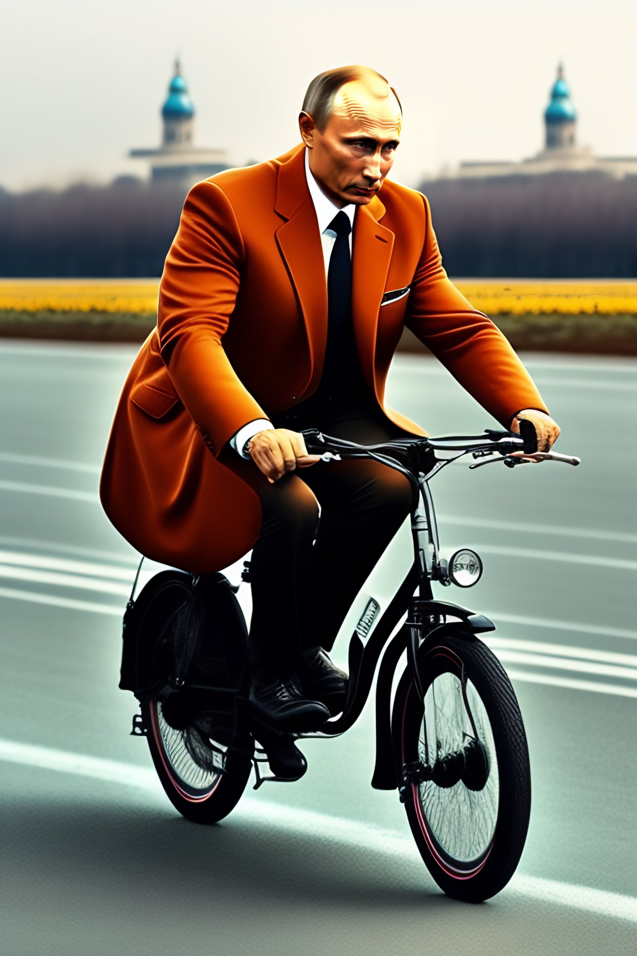 Lexica - Vladimir putin riding bicyclette