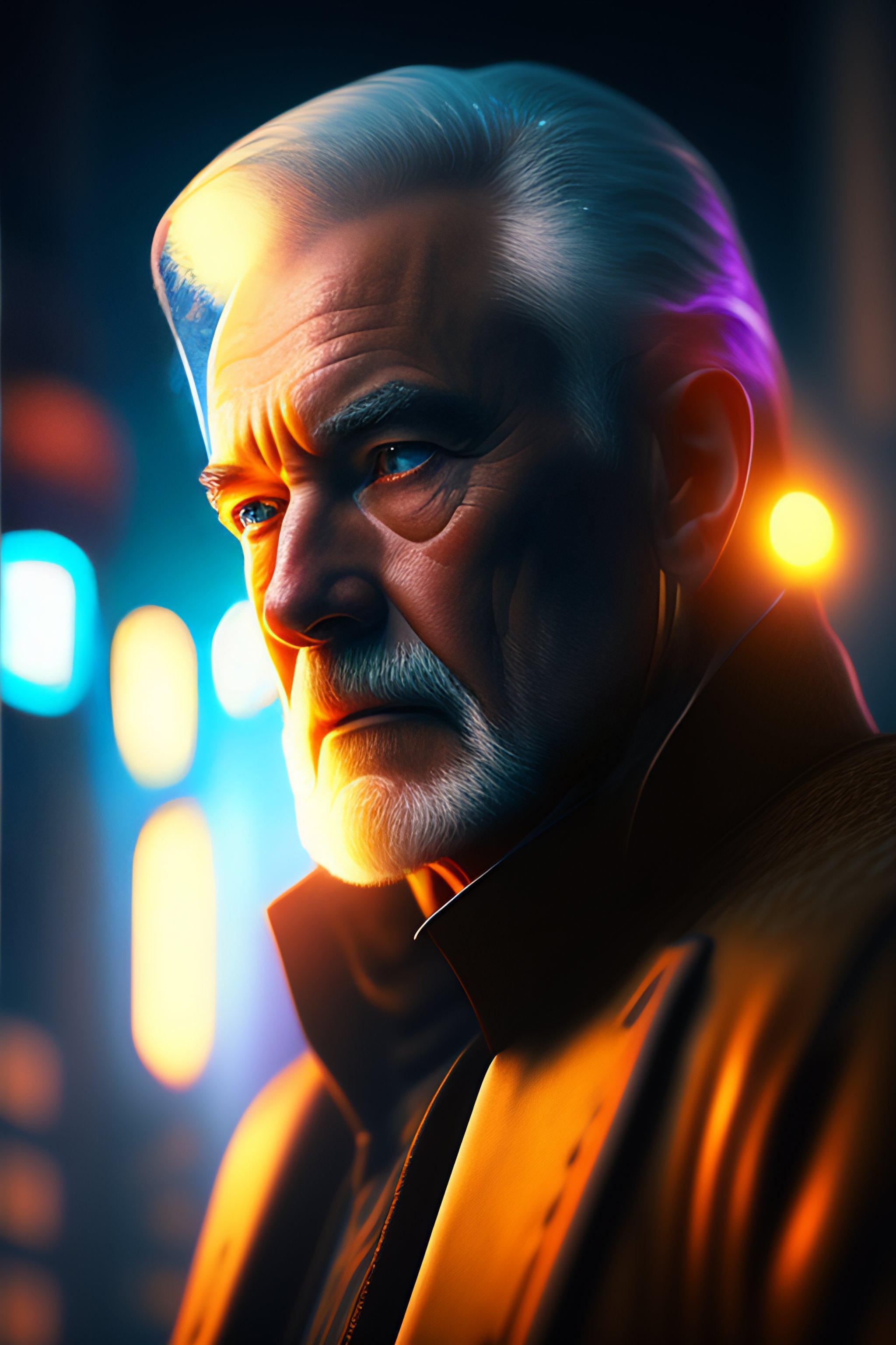 Lexica - Portrait art of 8k ultra realistic retro futuristic old man ...