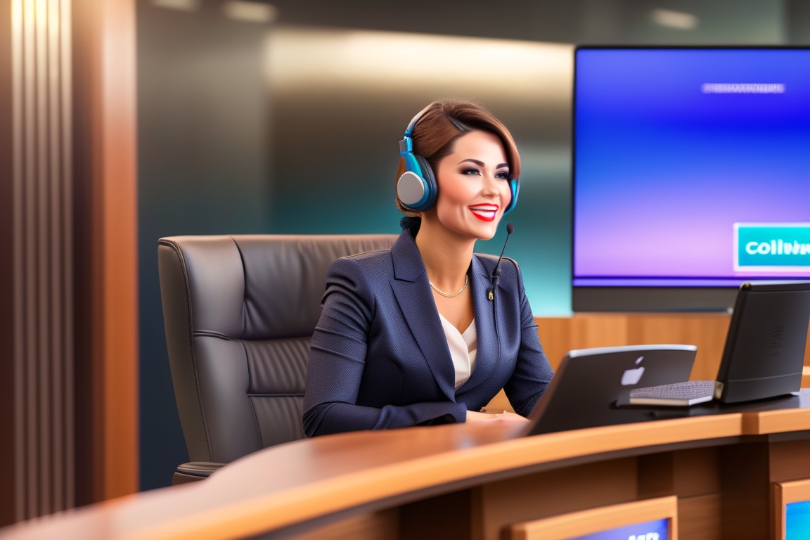 Lexica - A news reporter doing a live broadcast, sitting on the chair ...