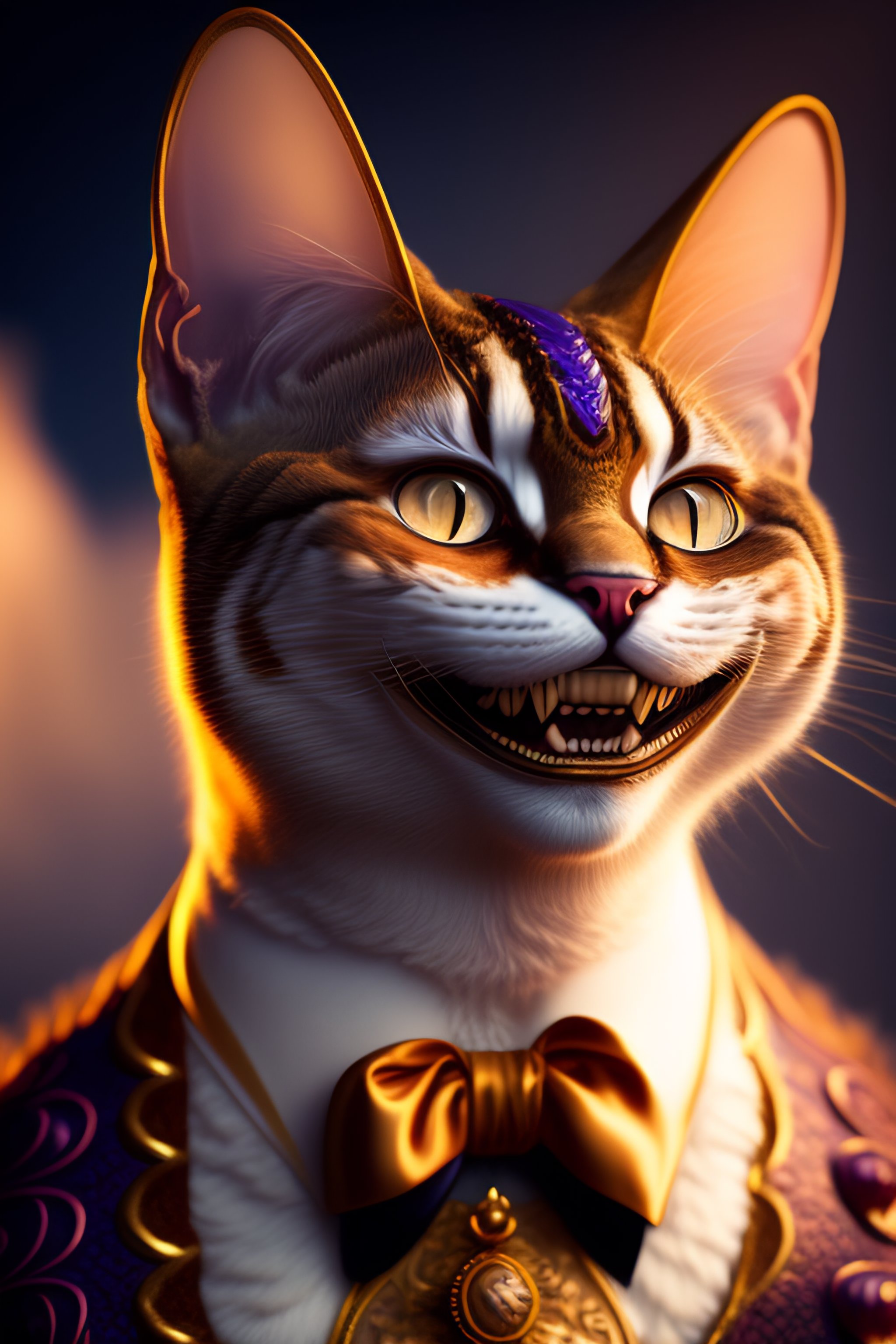 Lexica - Portrait of the cheshire cat (from alice in wonderland ...