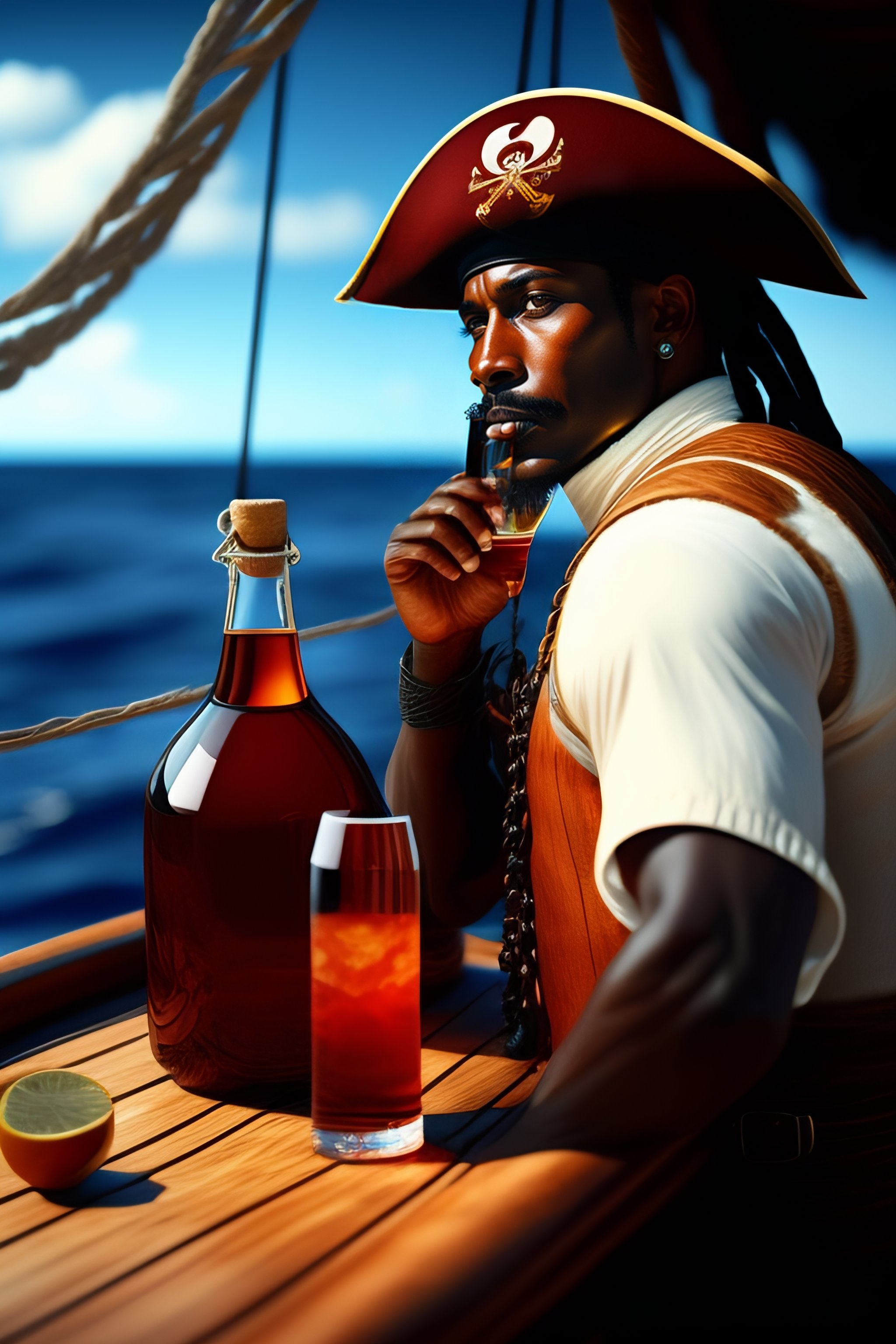 Lexica - Pirates drinking rhum on ship deck