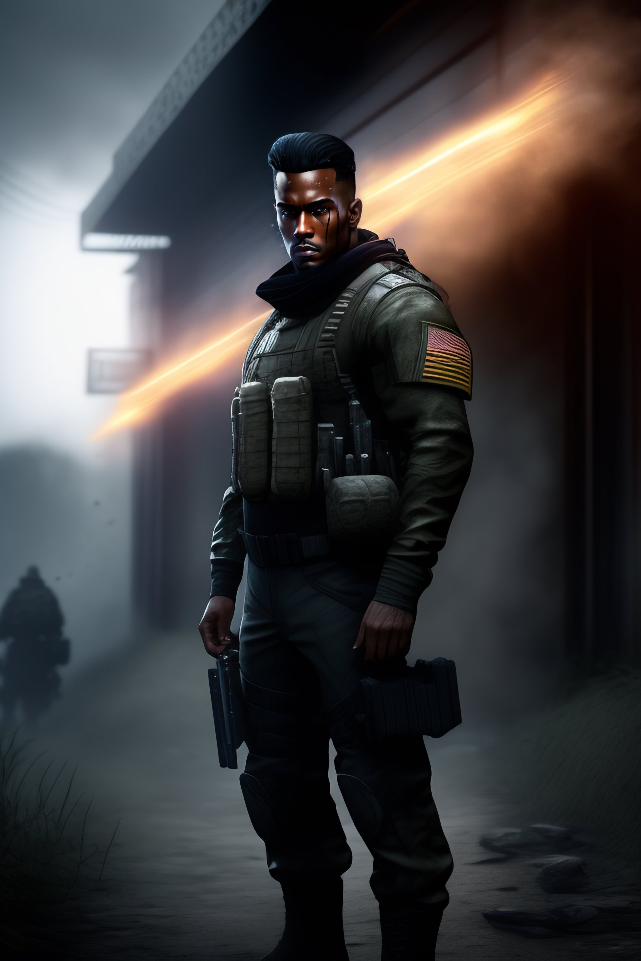 Lexica - Soldier on model of Logan in call of duty Ghost, realis