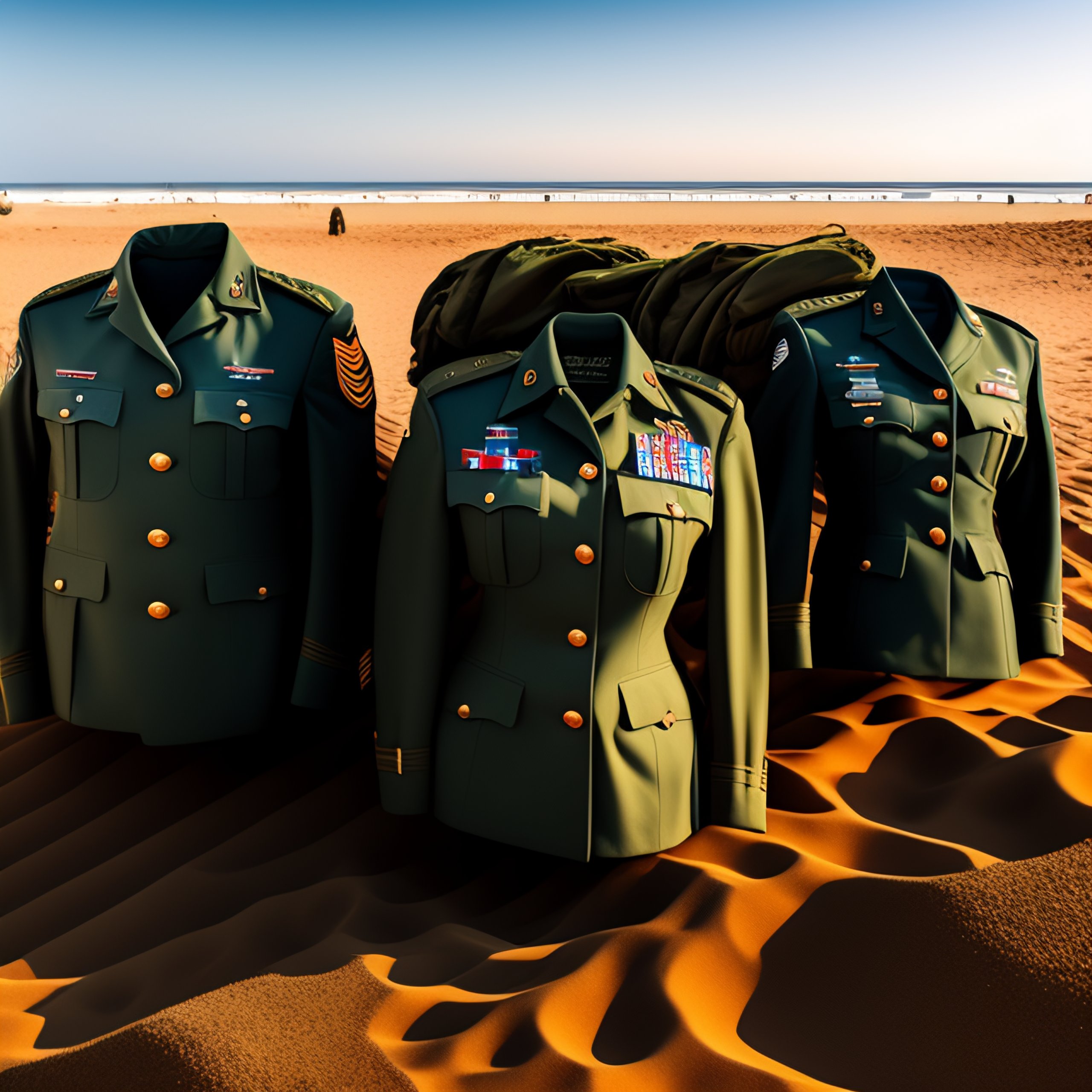 Lexica - Military clothes in the sand