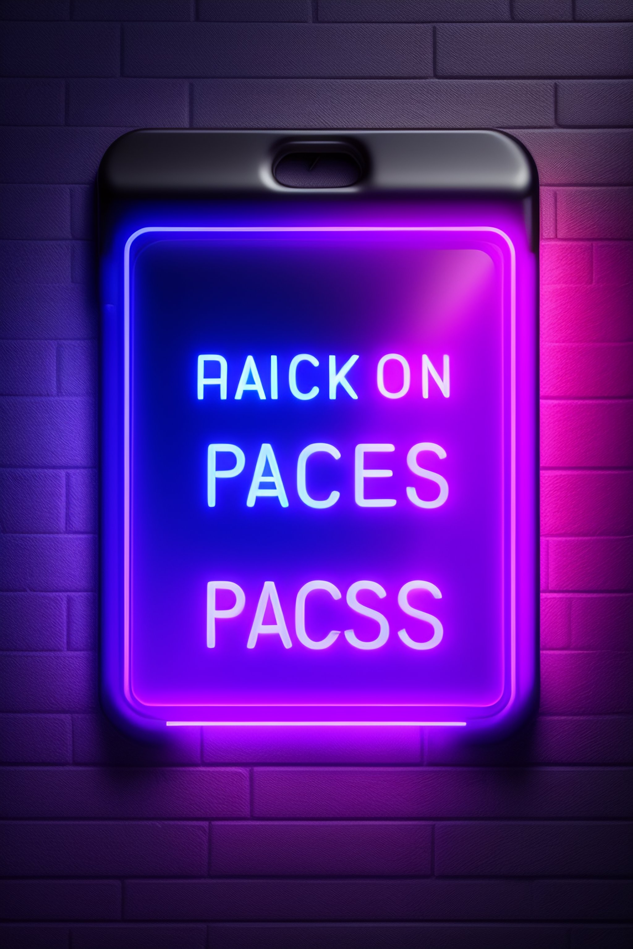 Lexica - An access card made of neon purple glass that has "Hacker Pass ...