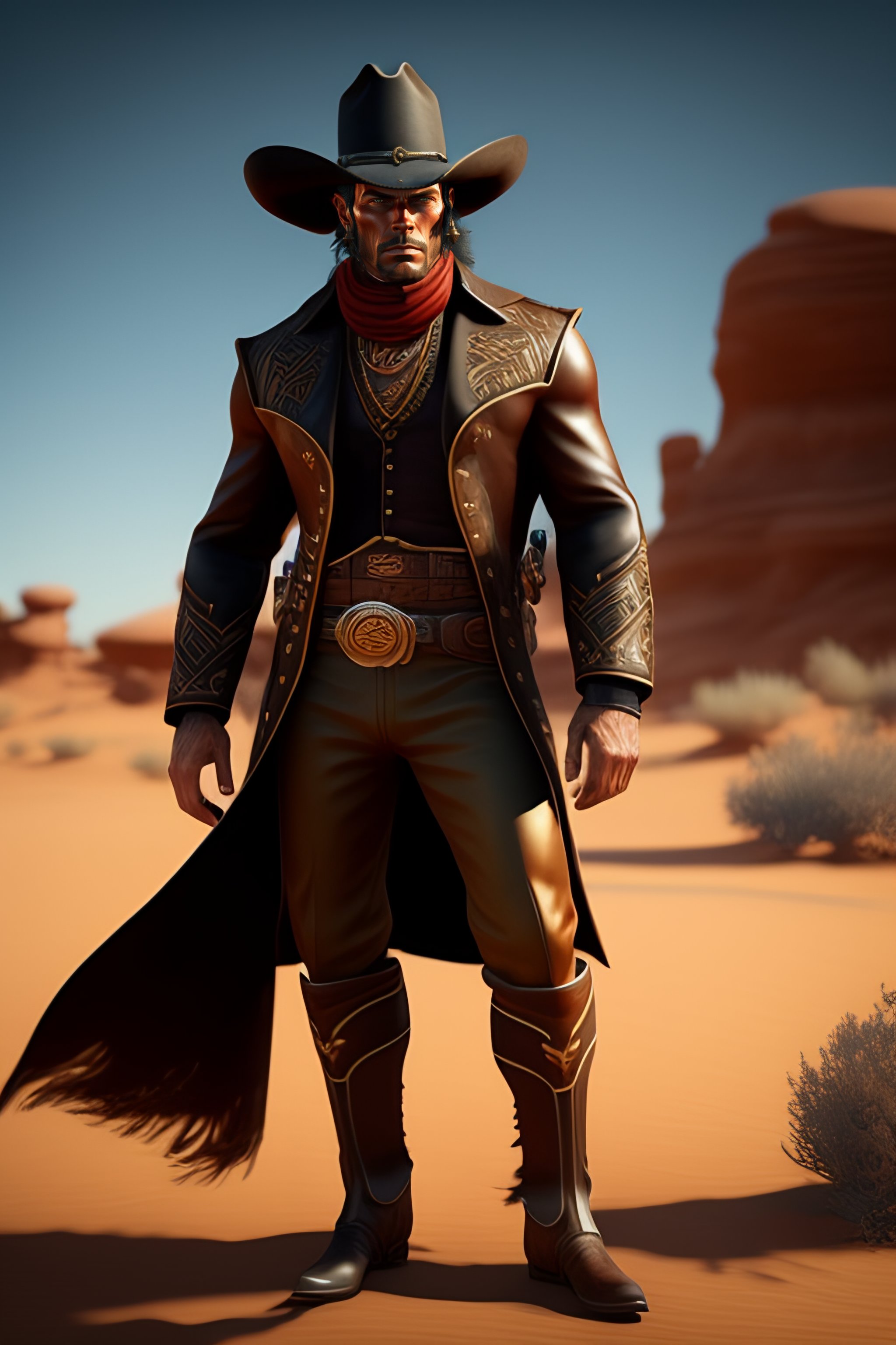 Lexica - A Cowboy, intricate, hyper realistic, trending by artstation ...