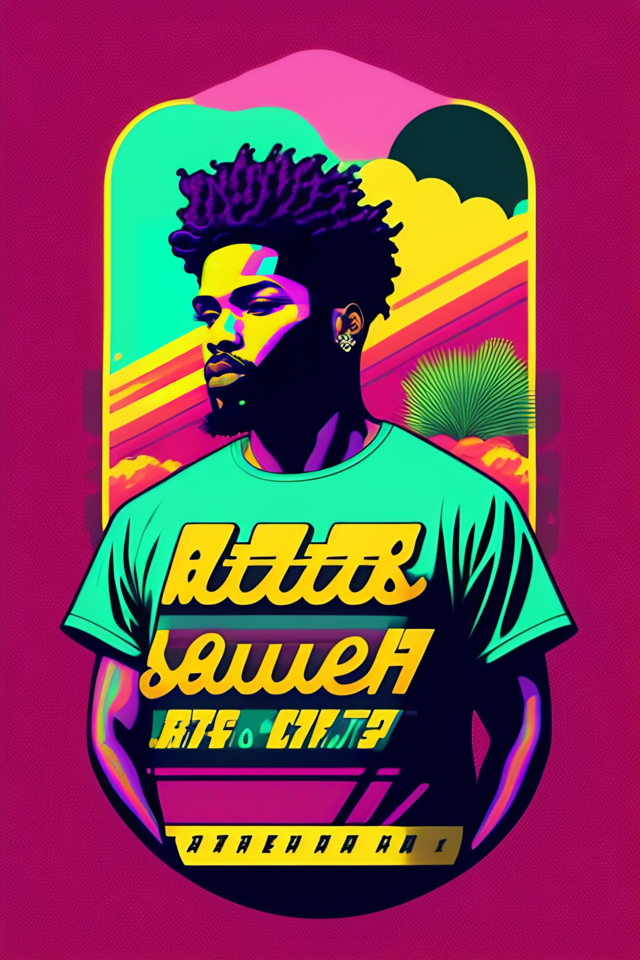 Lexica - Retro 90s vaporwave vintage rap music illustration art by ...