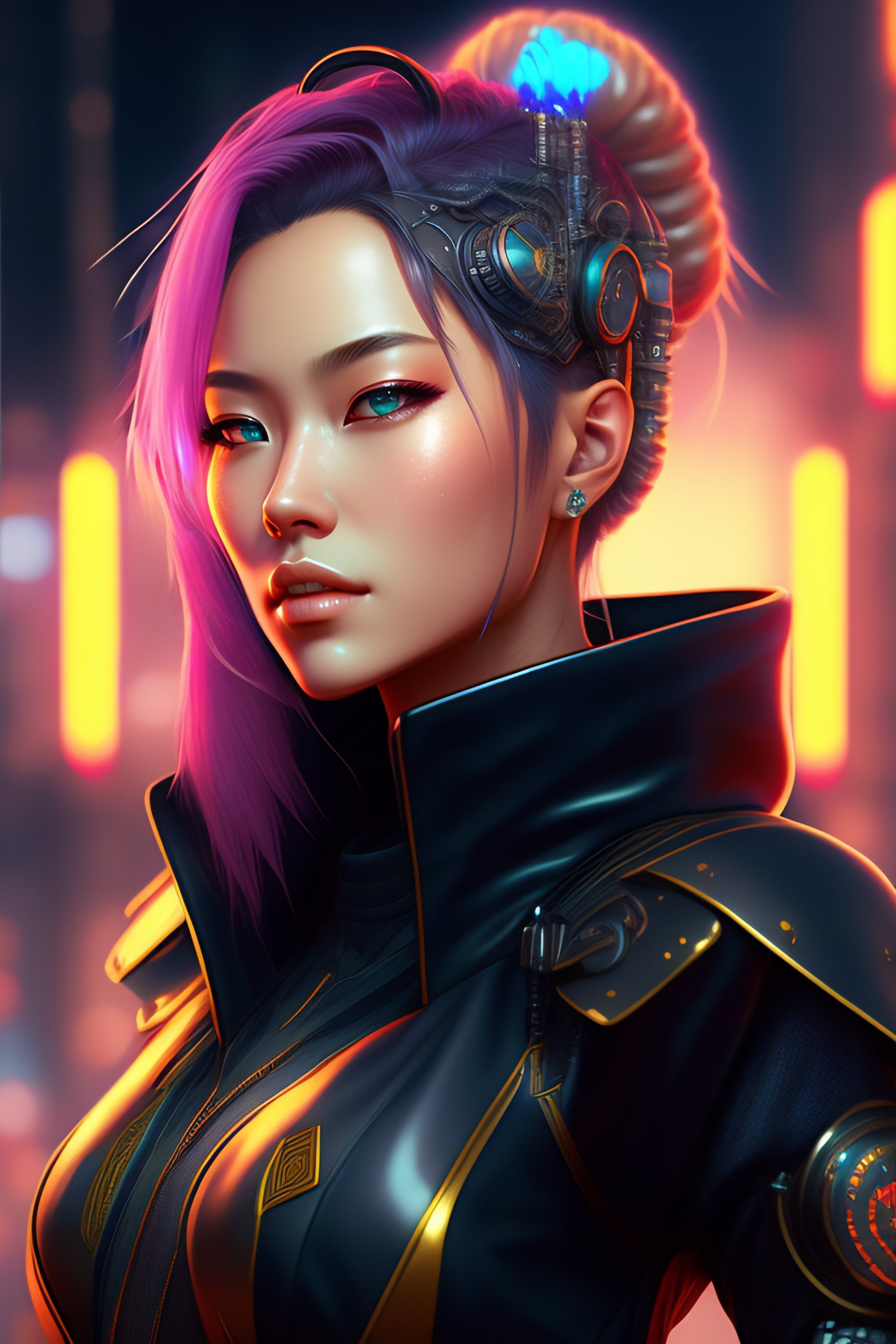 Lexica - Portrait of a cyberpunk cyborg chipset, sci fi fantasy ...