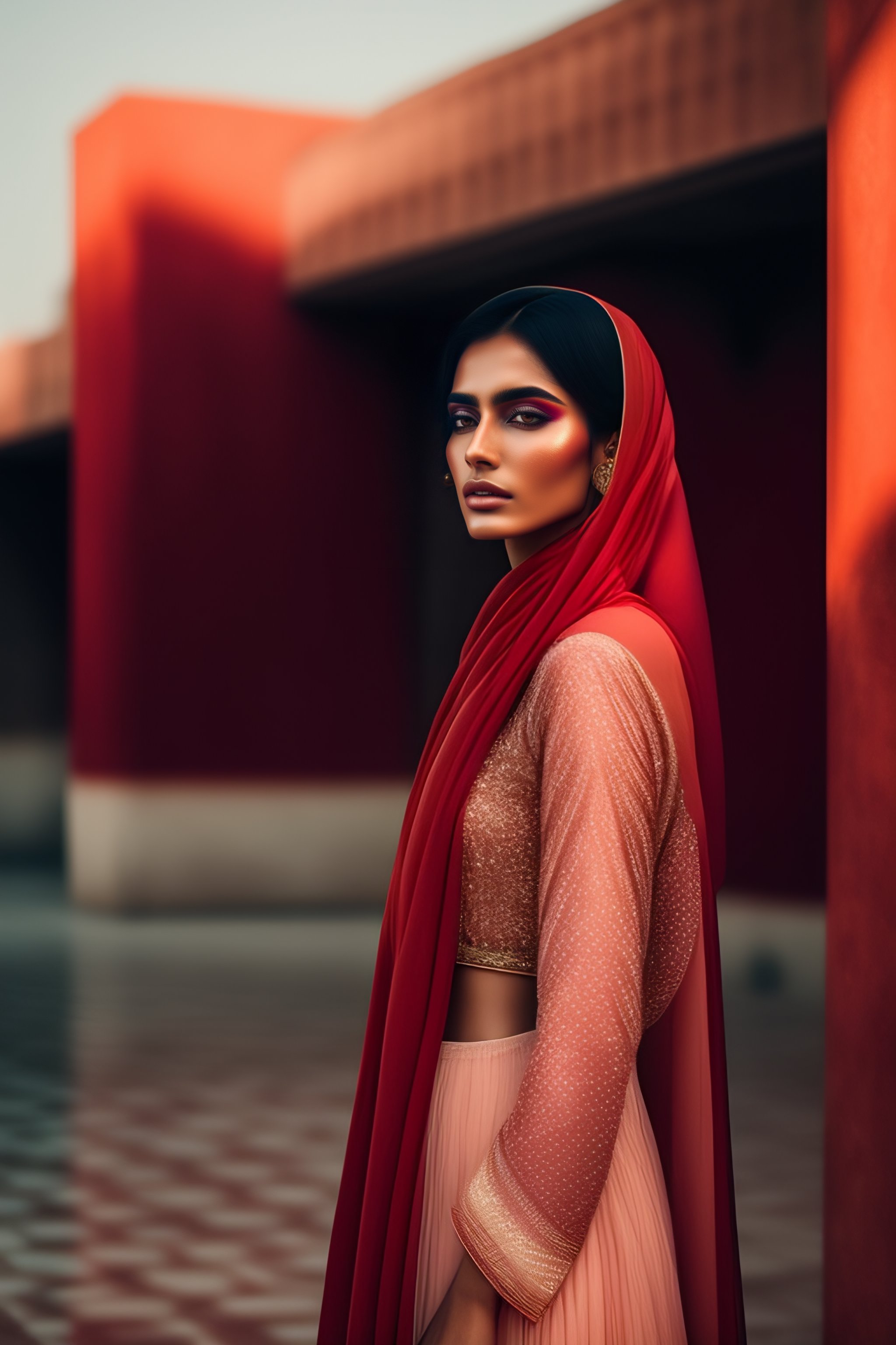 Lexica - Portrait of haute couture beautiful pakistani fashion model ...