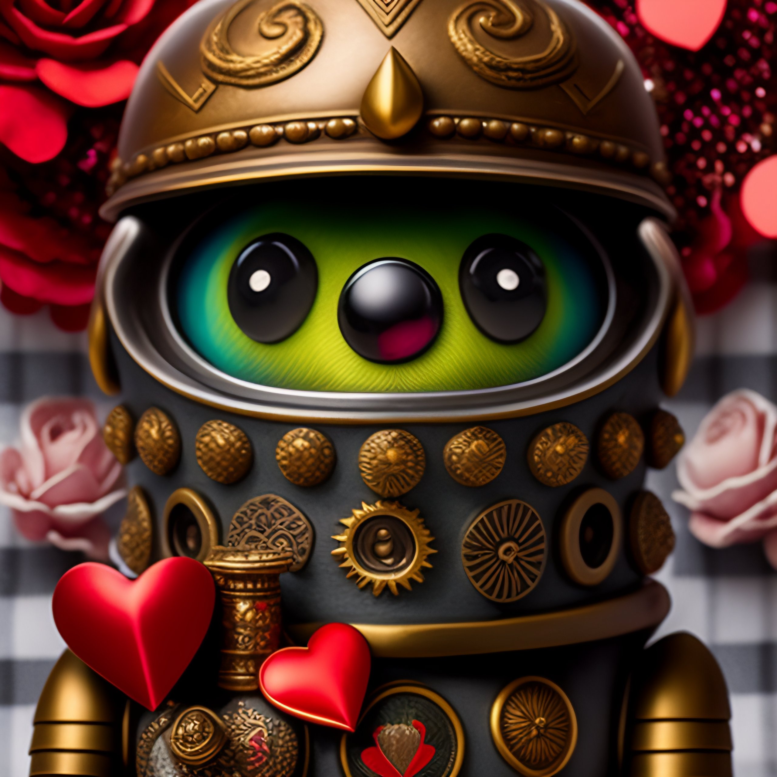 Lexica - Robot gnome monster antique valentines mixed media collage ...