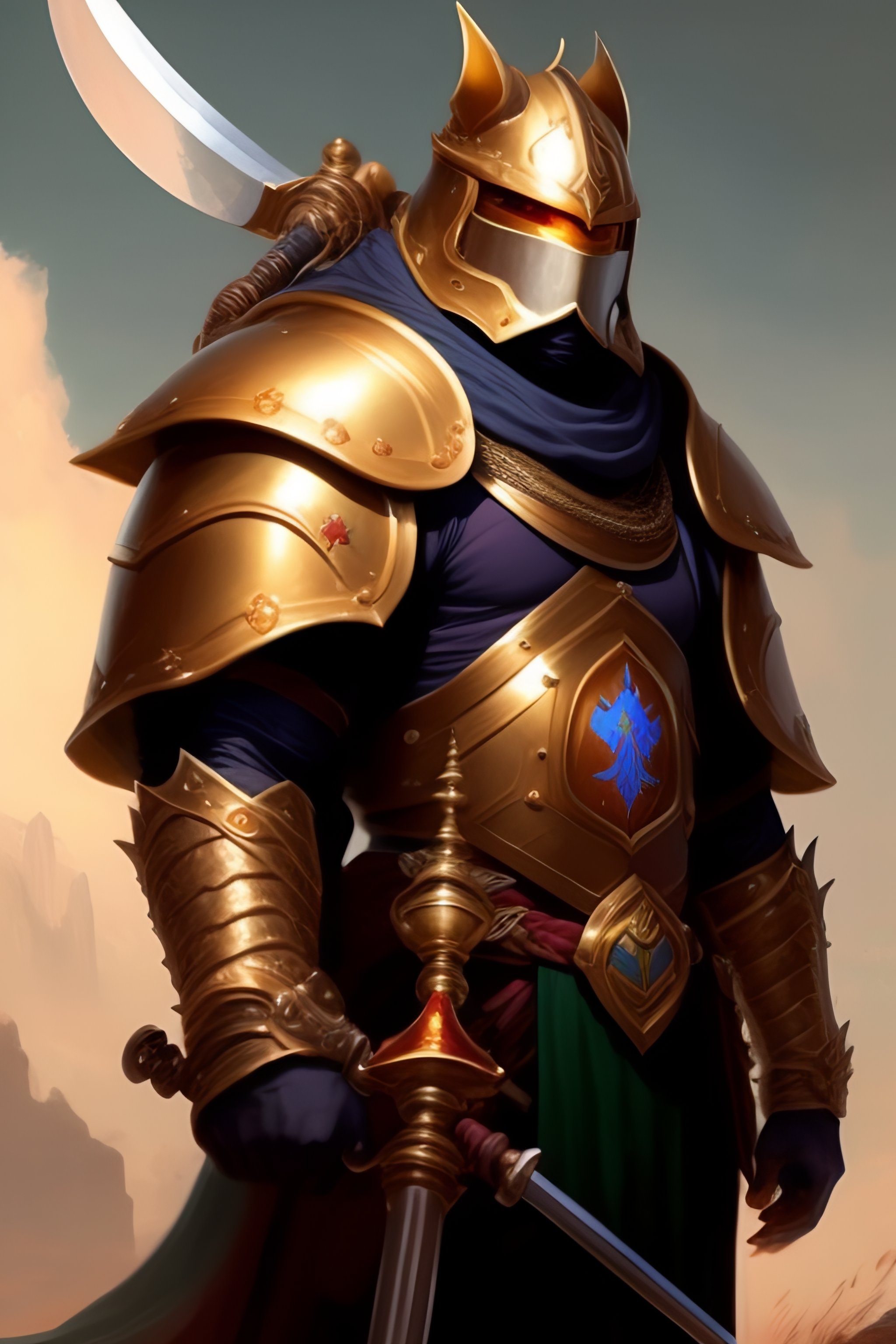 Lexica - Anthropomorphic turtle hero paladin with huge warhammer, greg ...