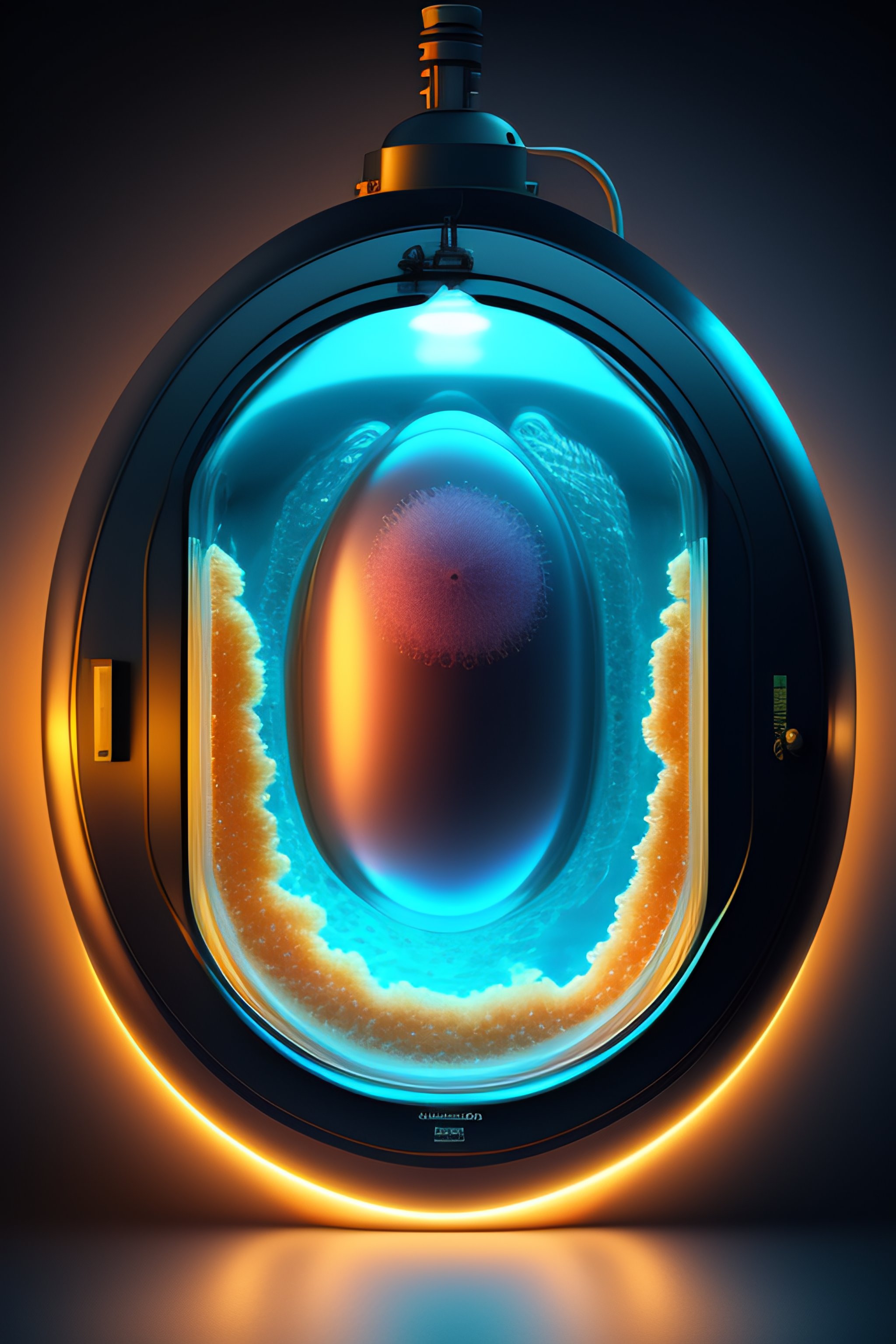 Lexica - A Human embryo in the fetal position submerged in an advanced ...