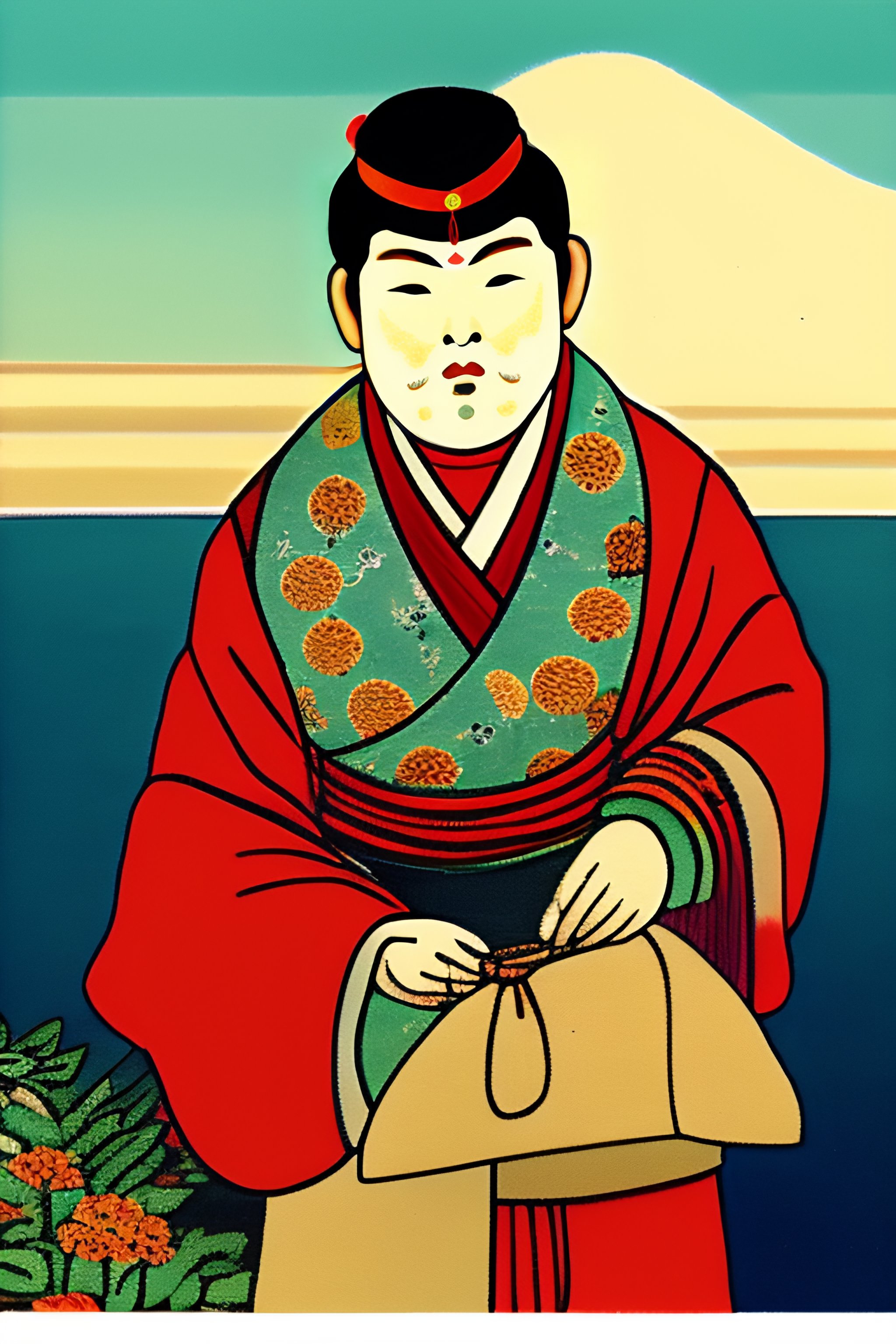 Lexica - Illustration of 2 ancent Japanese fishman