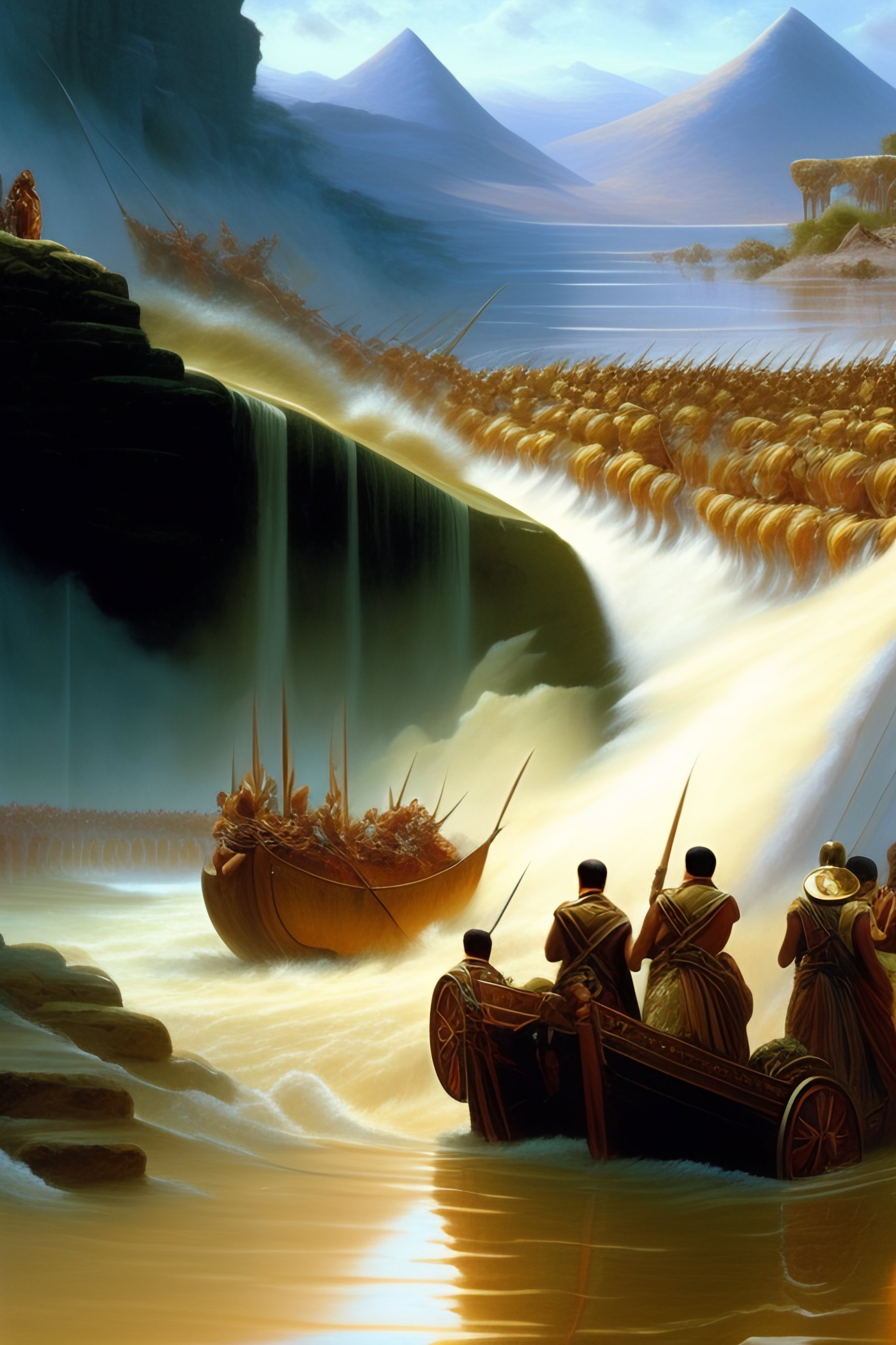 Lexica - Egyptian chariots and soldiers being destroyed by crashing ...