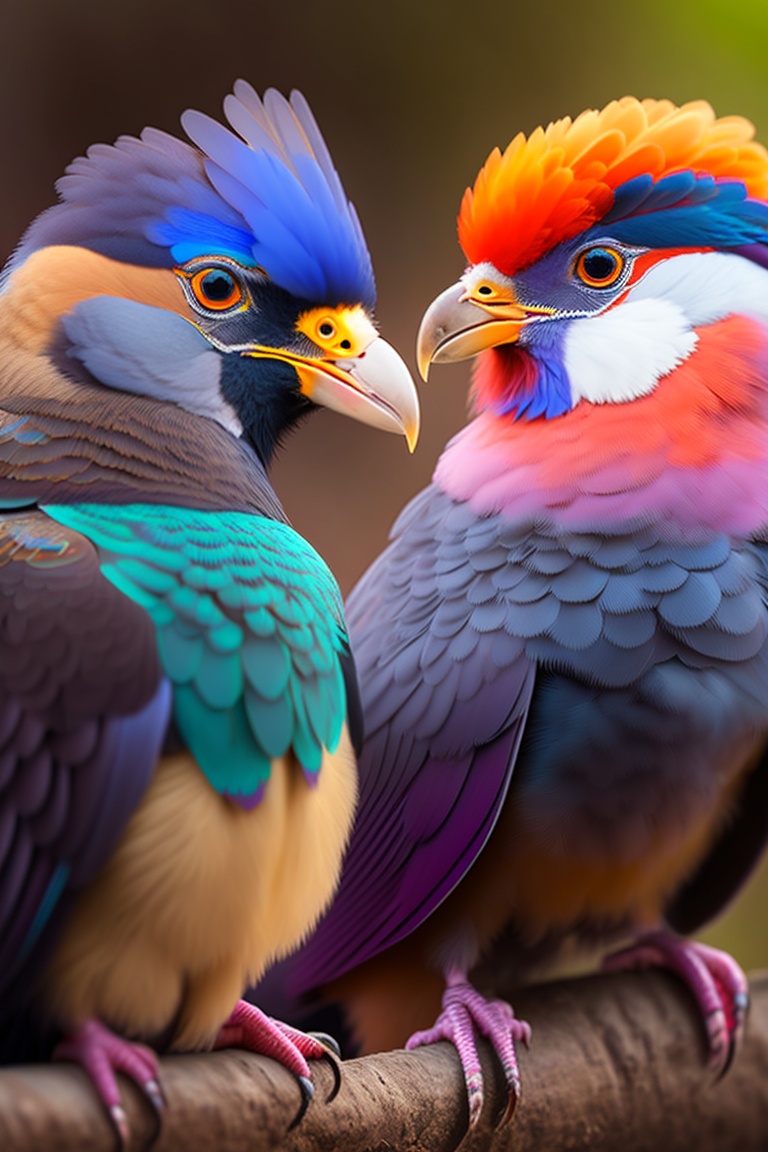 Lexica - Four birds, chicken, peacock, gid, pigeon