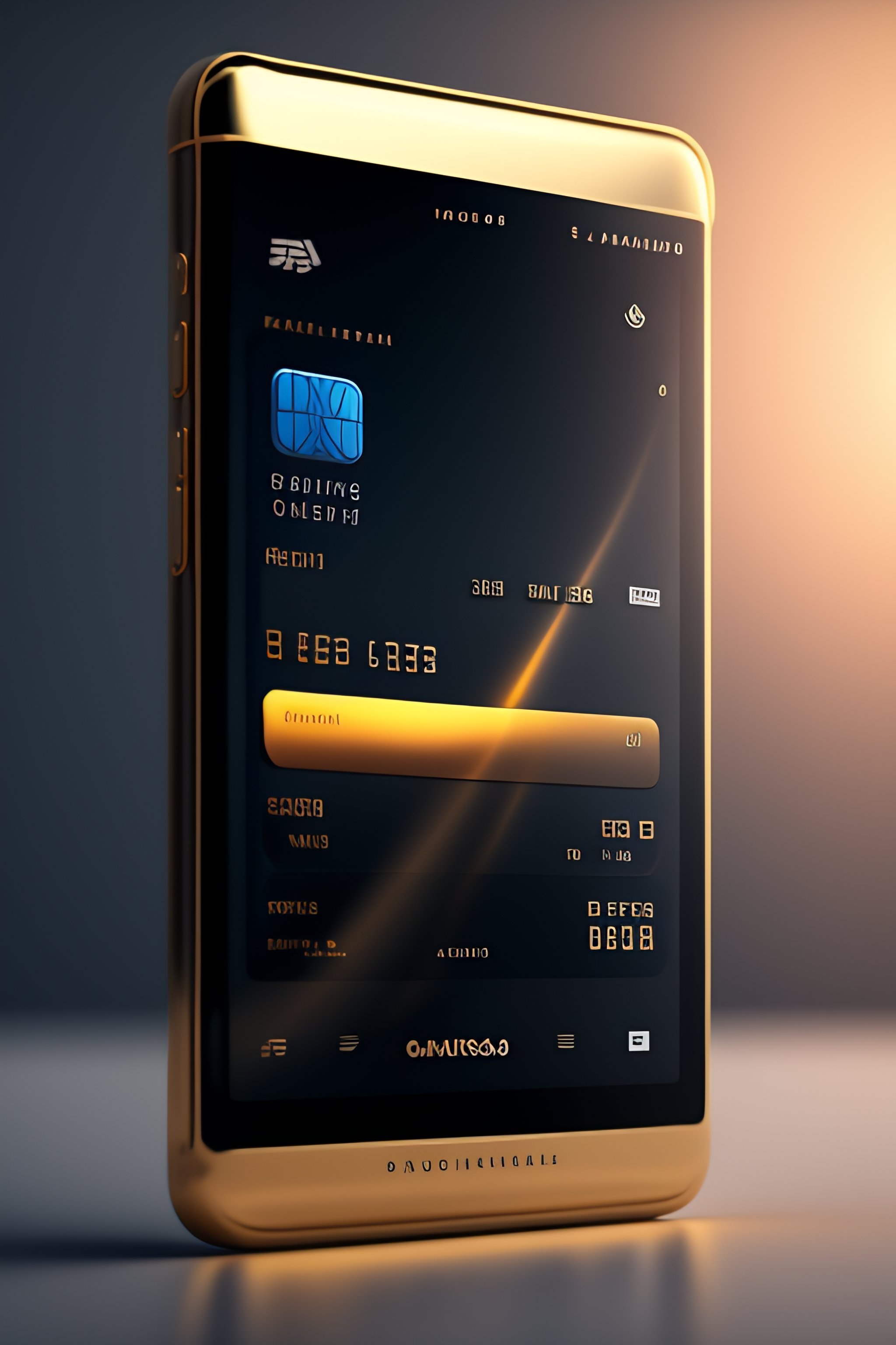 Lexica - Credit card, screen touch, icons app, dramatic lighting ...