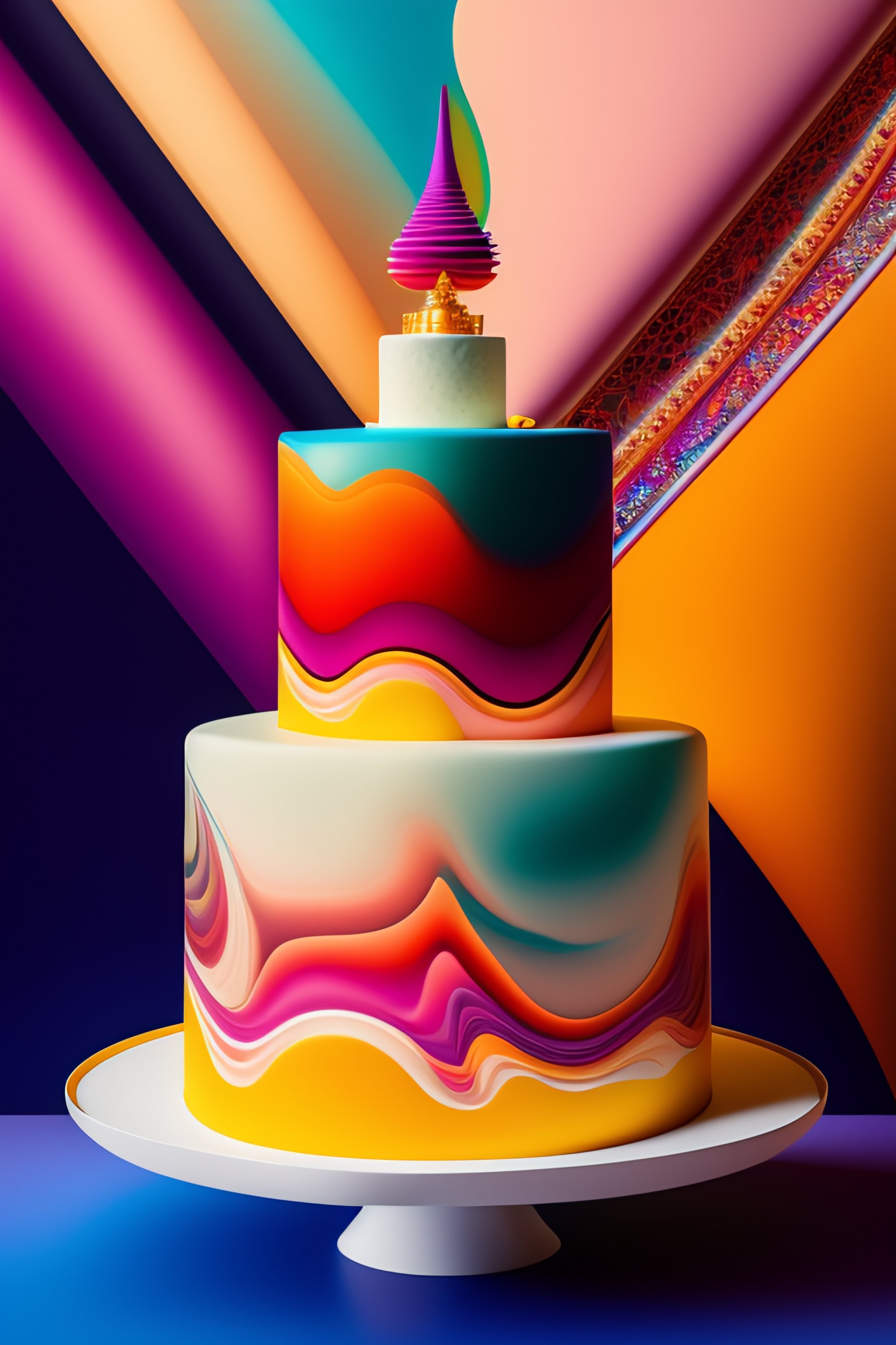 Lexica - Big abstract cake by james jean and salvador dali and shusei ...