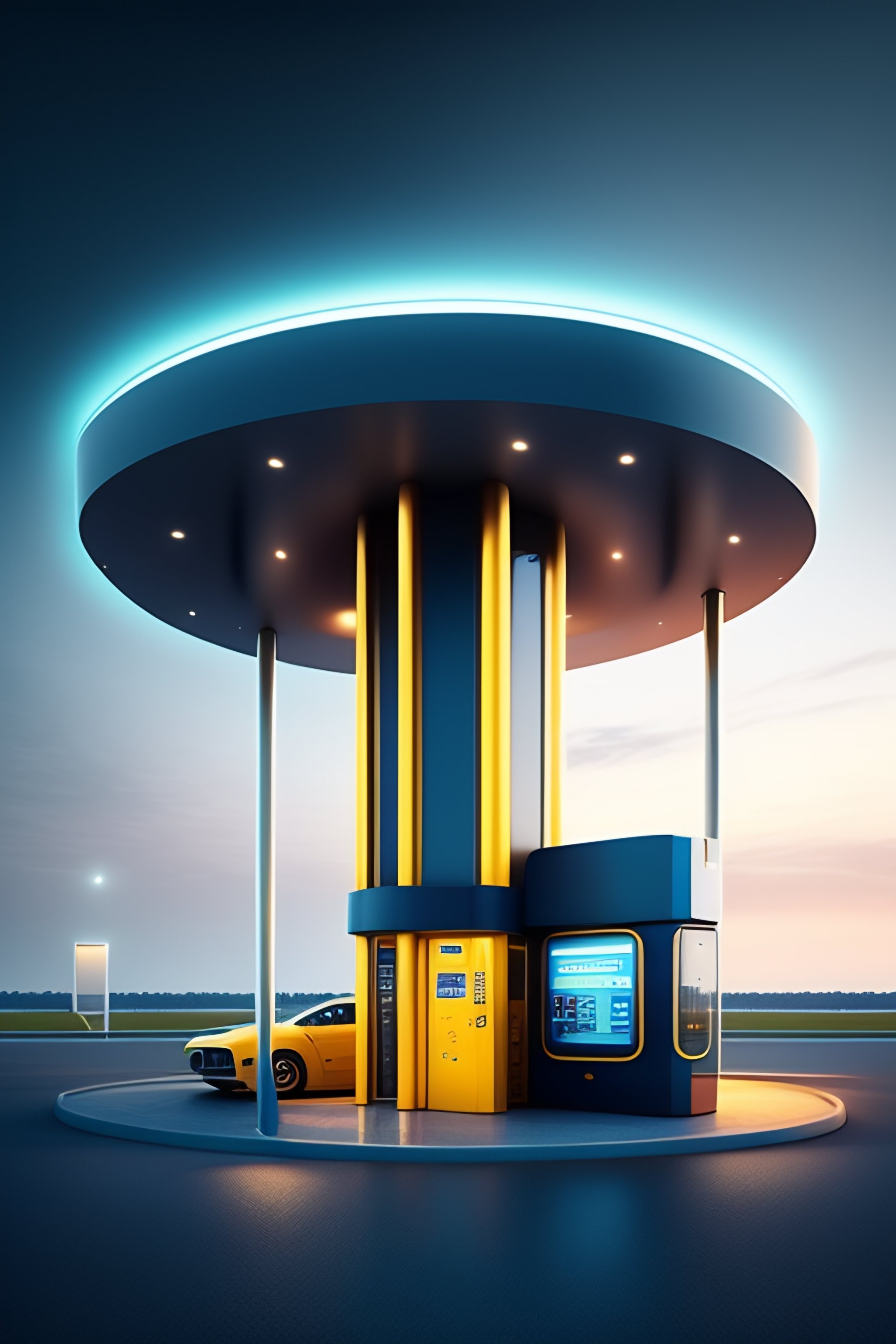 Lexica - Futuristic service station