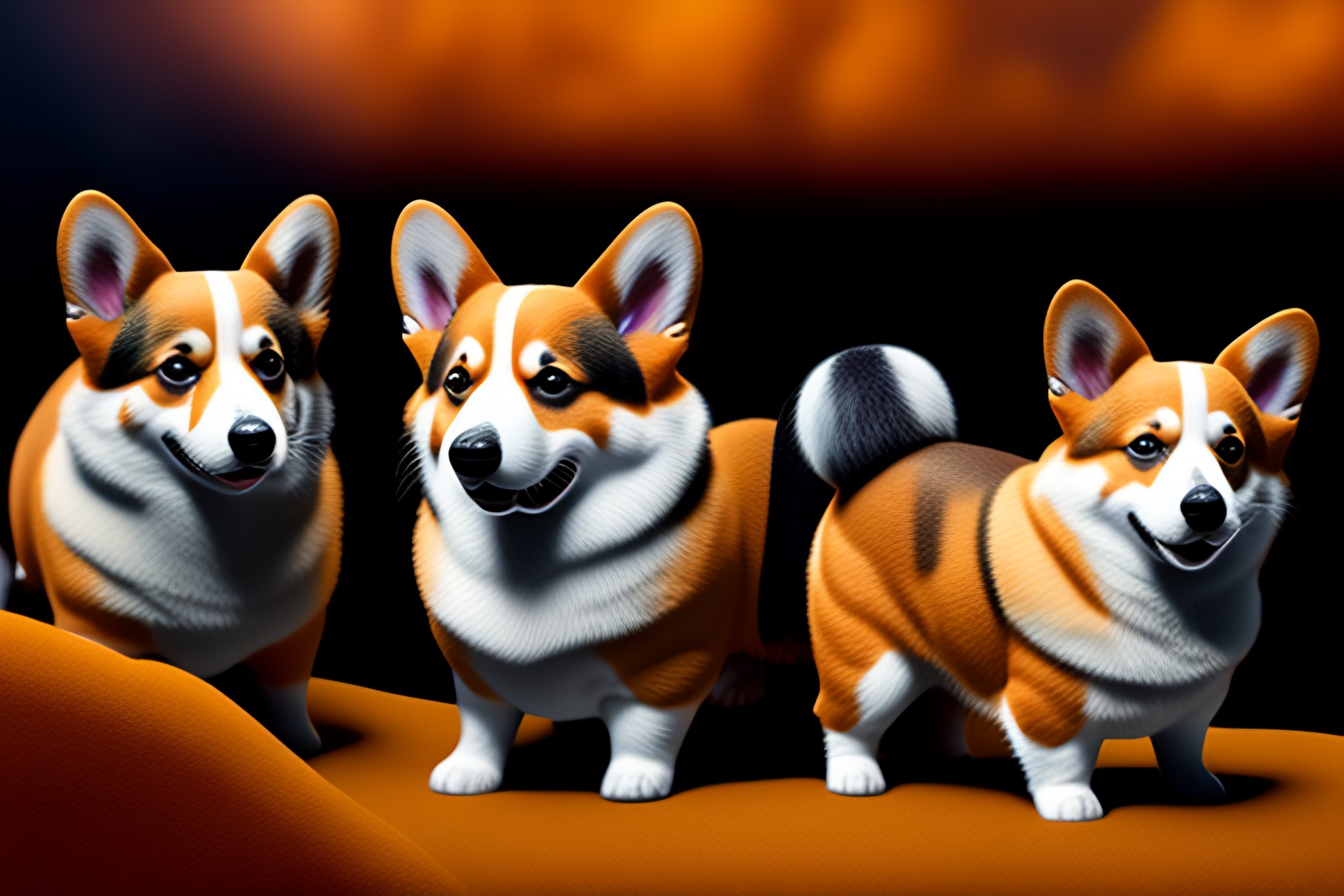 Lexica - Zoom background of a bunch of Corgi's in the star wars universe