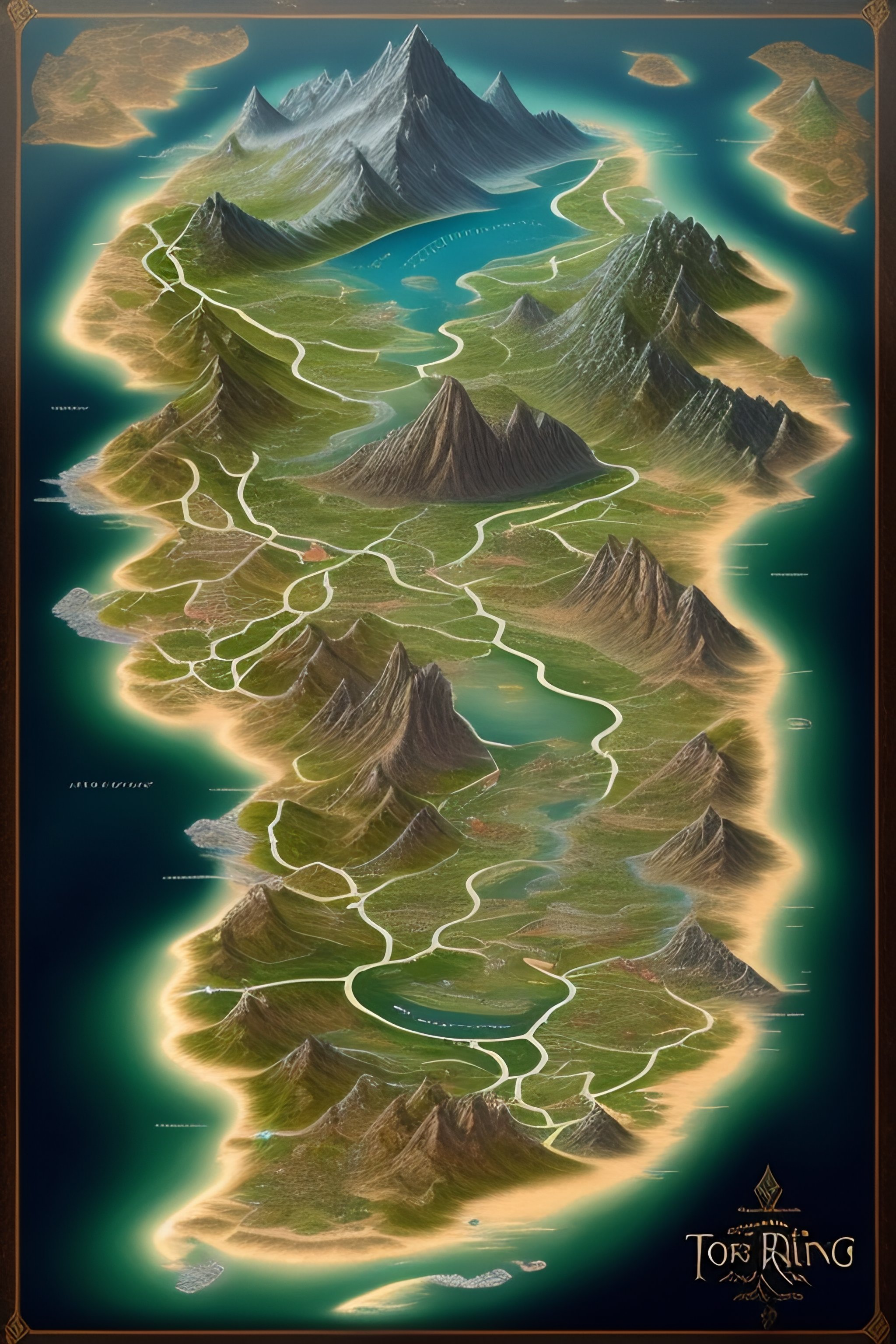 Lexica - The lord of the rings style, tabletop map, cities, towns ...