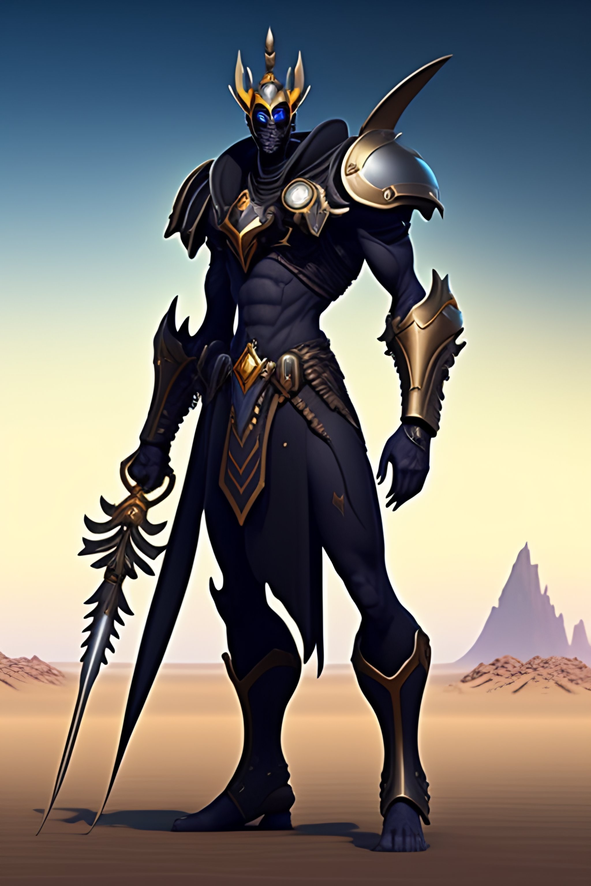 Lexica - A male insectoid with, gray skin, black eyes, and a smooth ...