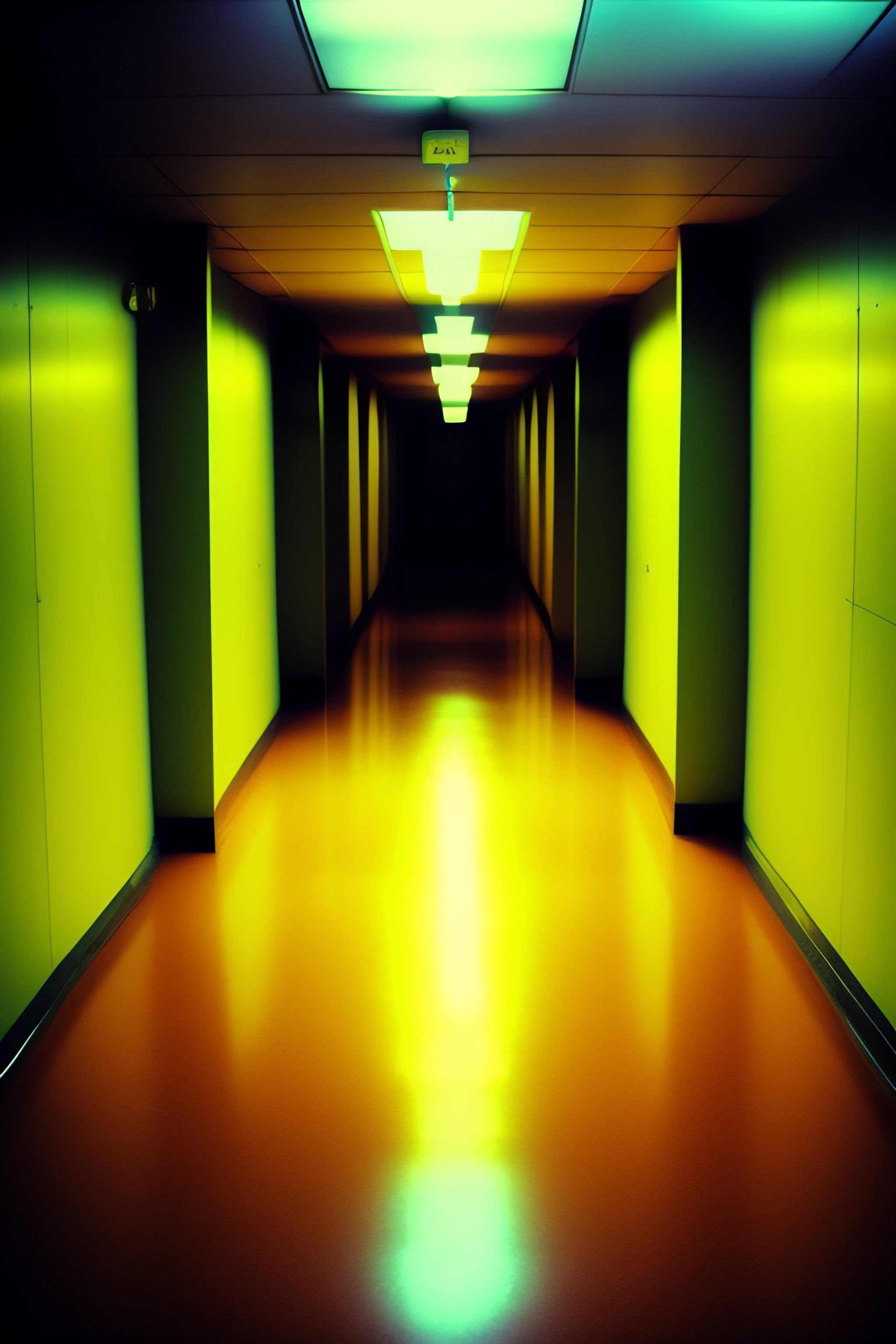 Lexica - Low quality photograph liminal space empty high school ...