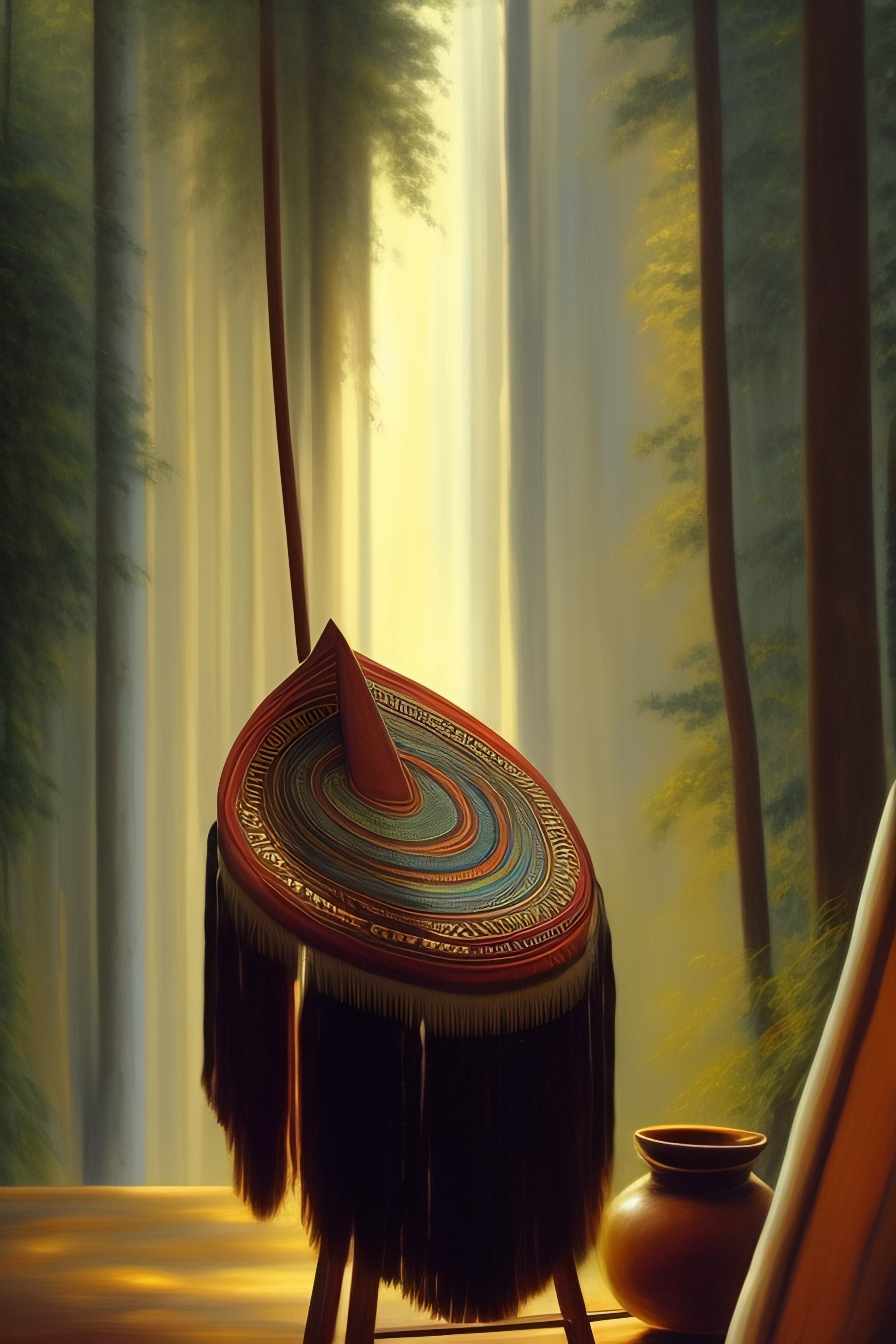 Lexica - Long Spear, on a table,view from above, drawing, amerindian ...