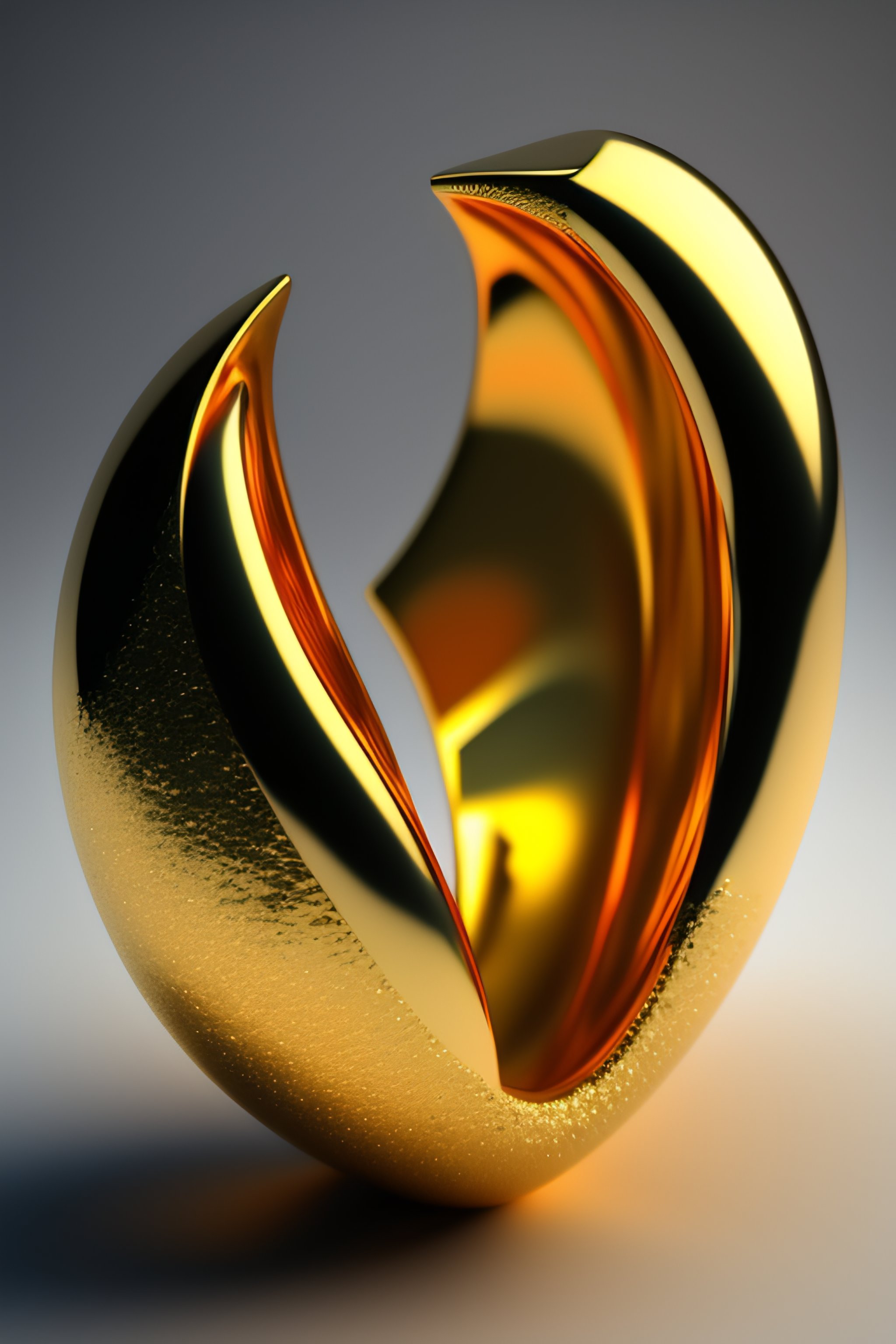 Lexica - 3D hand render with cracks in gold