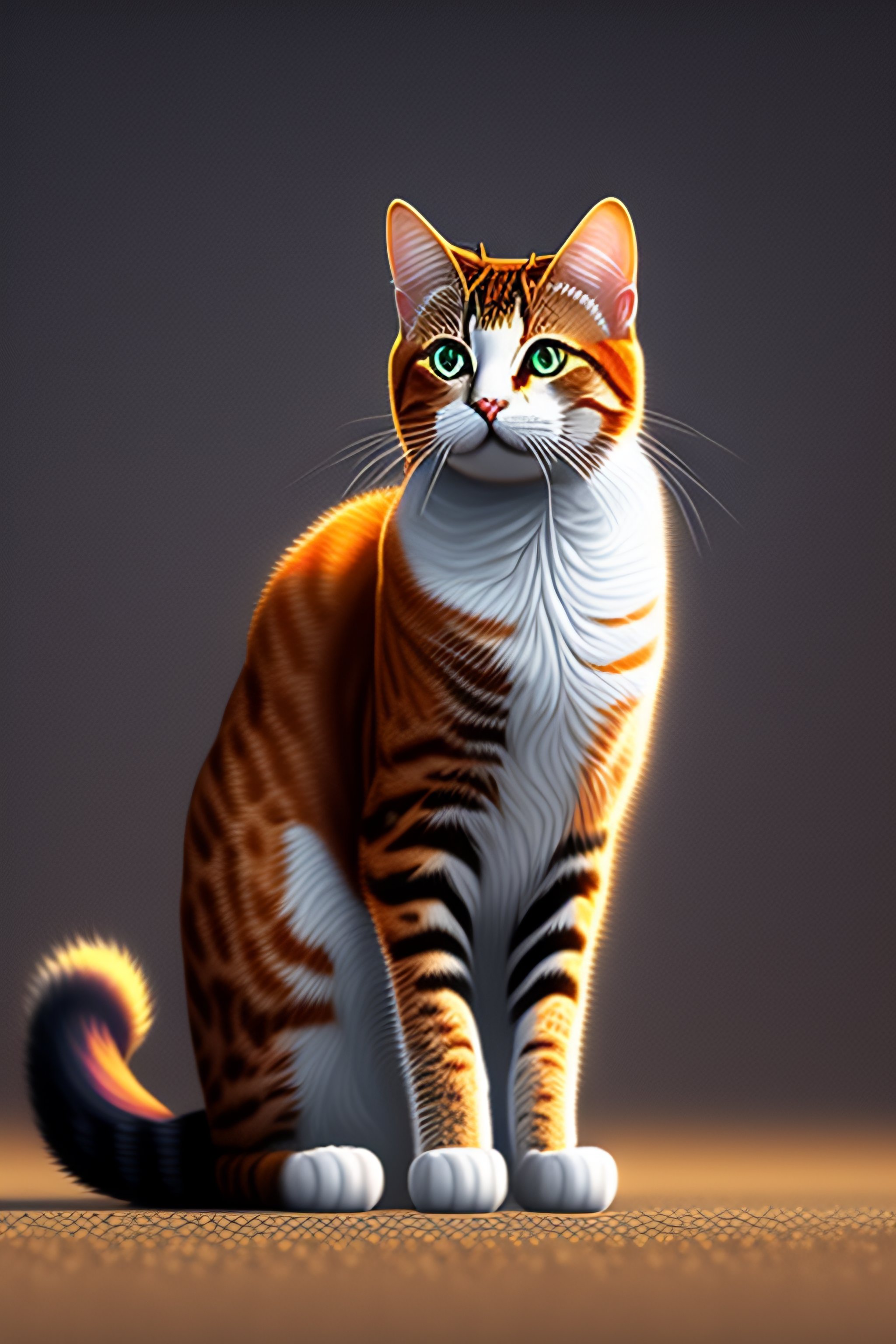 Lexica - A 1 bit pixel cat character standing on hind legs