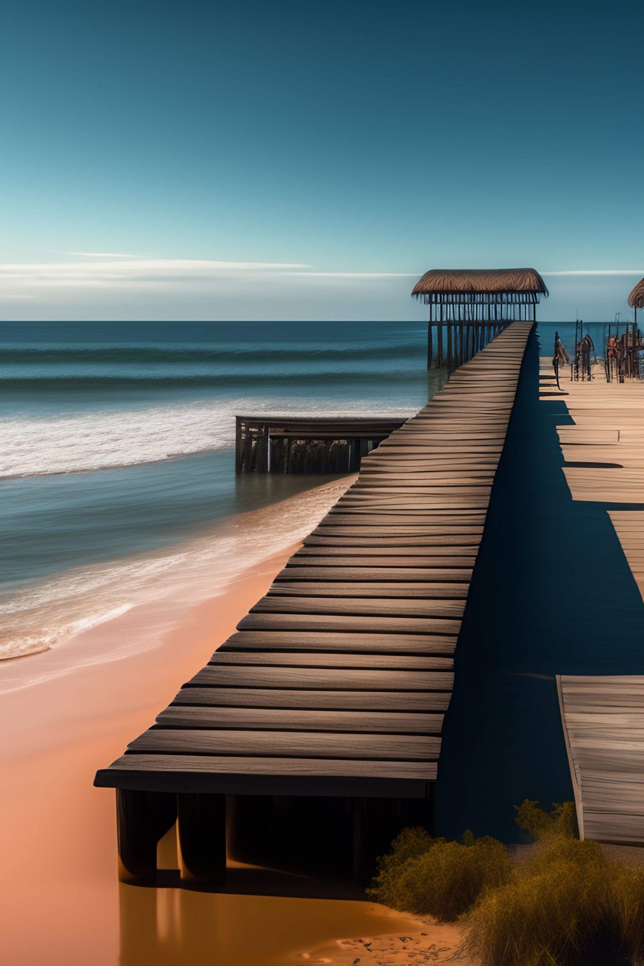 Lexica - Wooden old jetty extending, beautiful tall hottest witch with ...