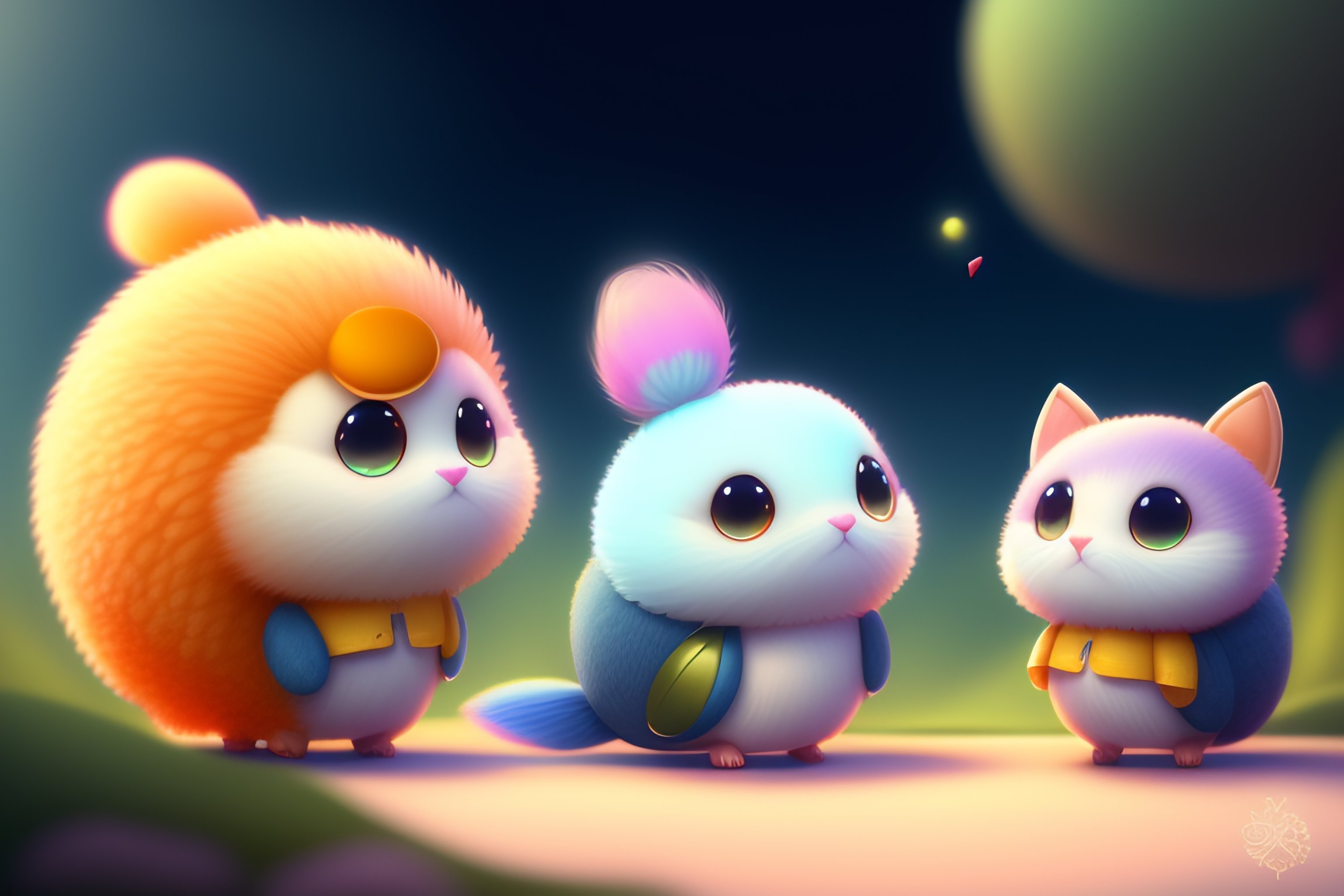 Lexica - CUTE AND ADORABLE CARTOON FLUFFY RHEA FACING THE CAMERA ...