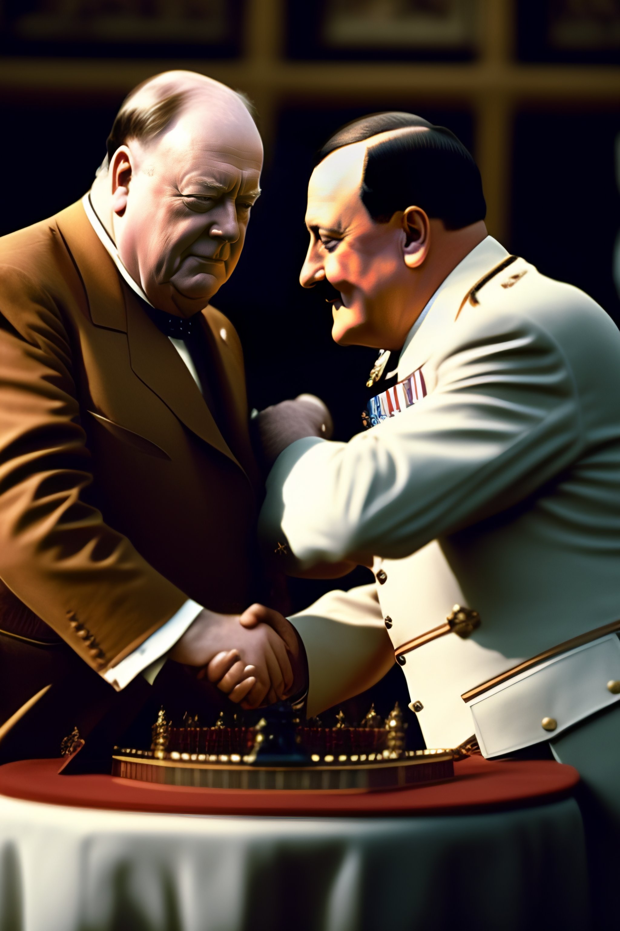 Lexica - Winston churchill and adoff hitler arm wrestling, earth as ...