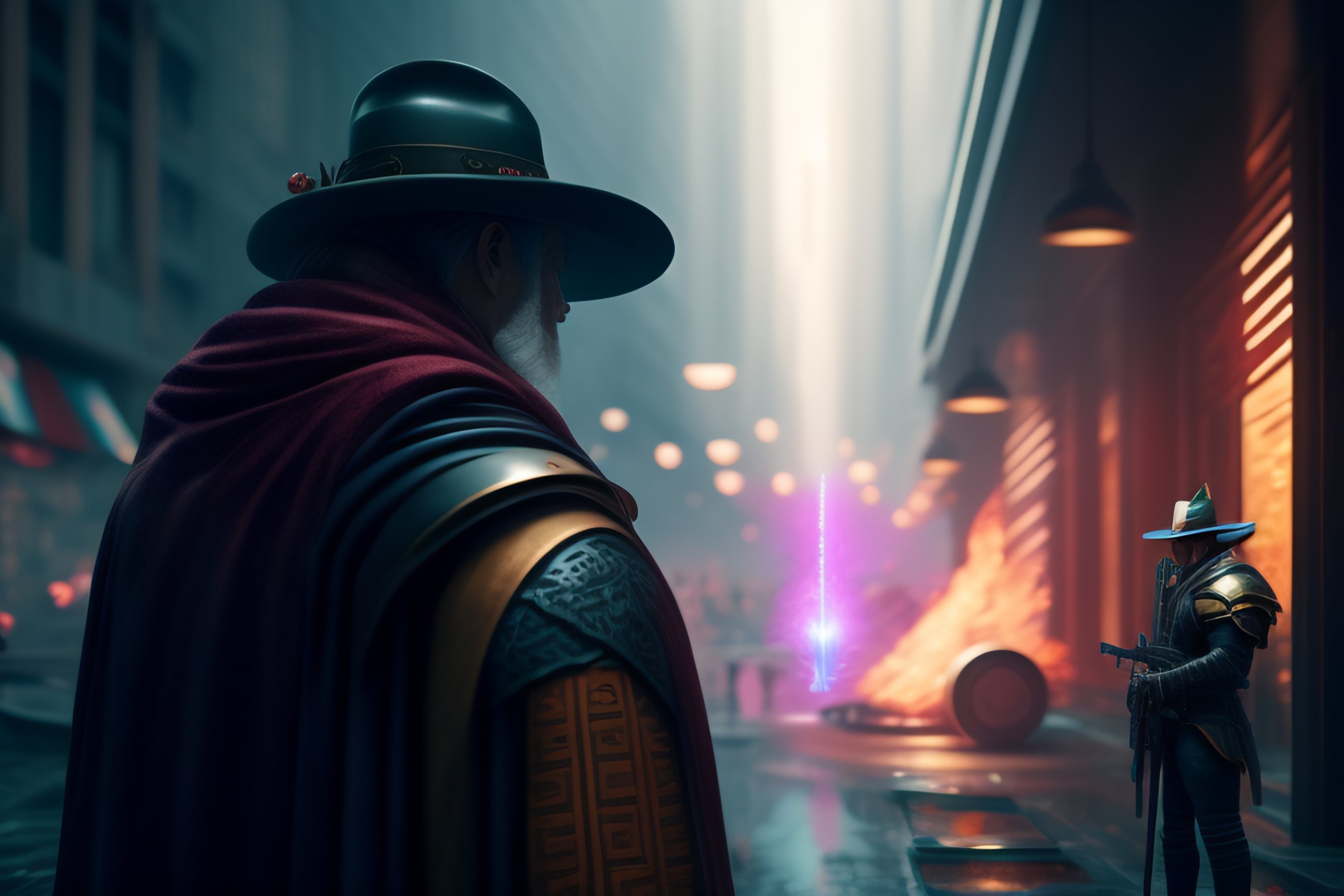 Lexica - A shootout, two old magicians, cyberpunk, fantasy