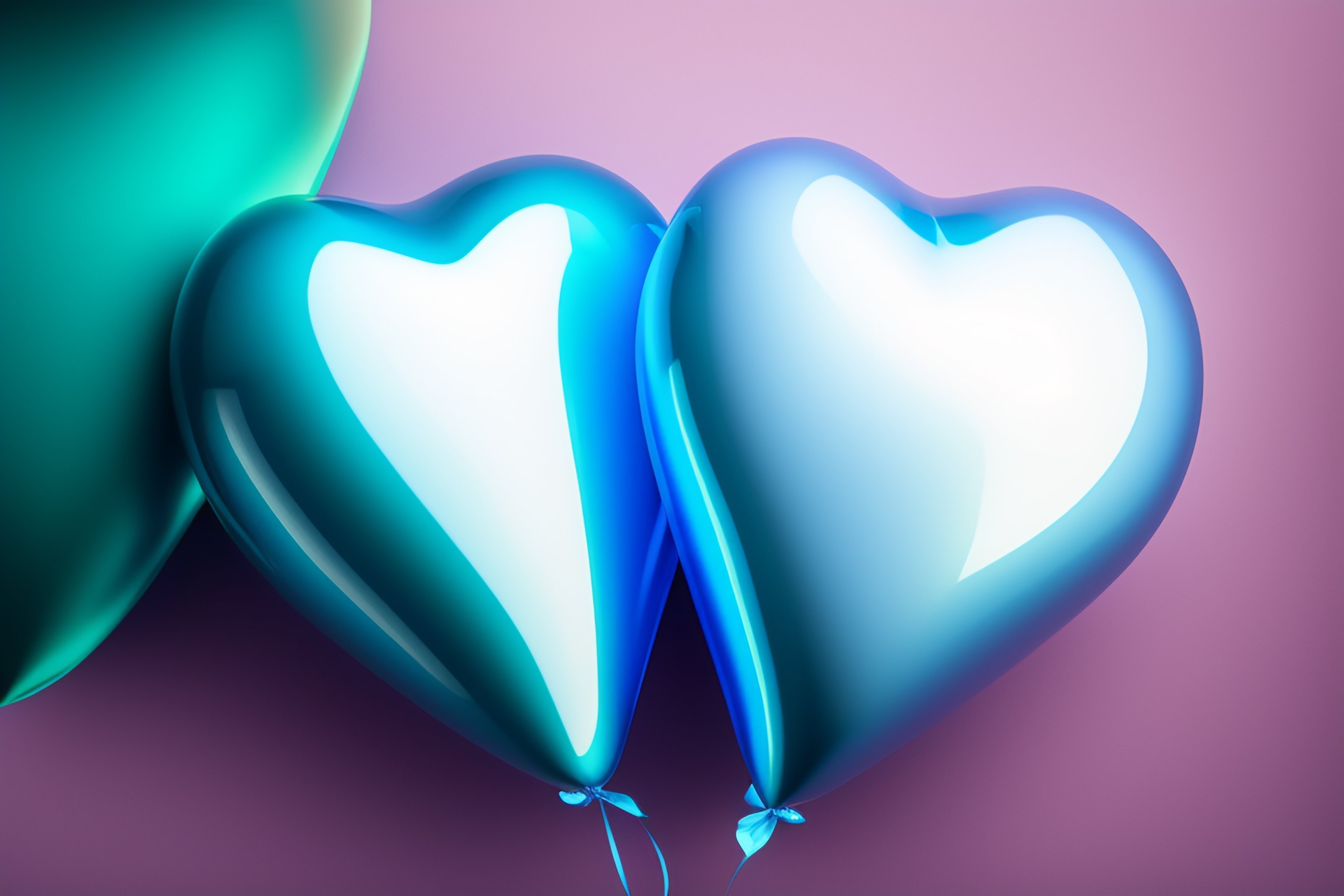 Lexica - Two balloon next to each other forming a heart shape balloon ...