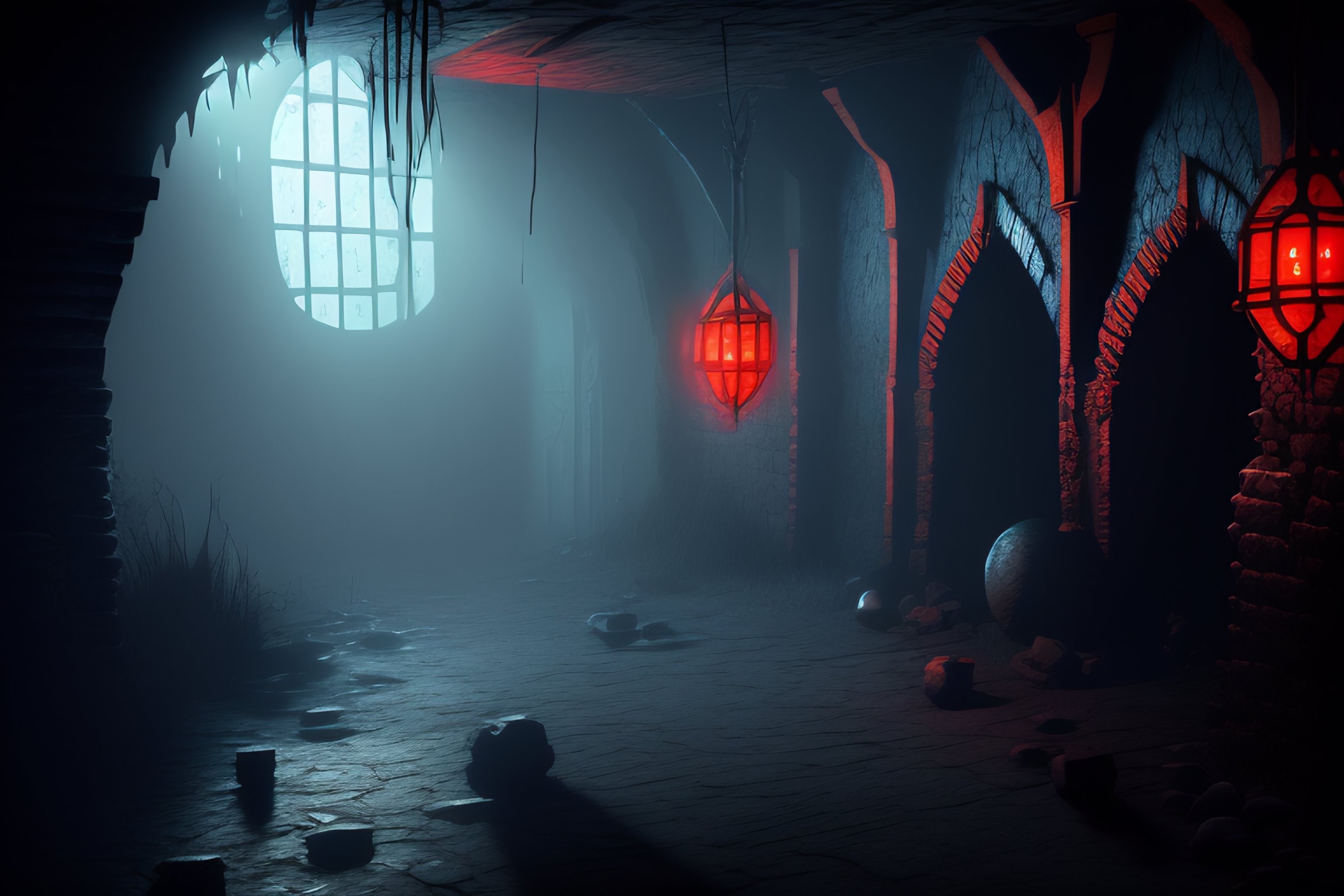 Lexica - "Generate an image of a dark, eerie, and unsettling scene set ...