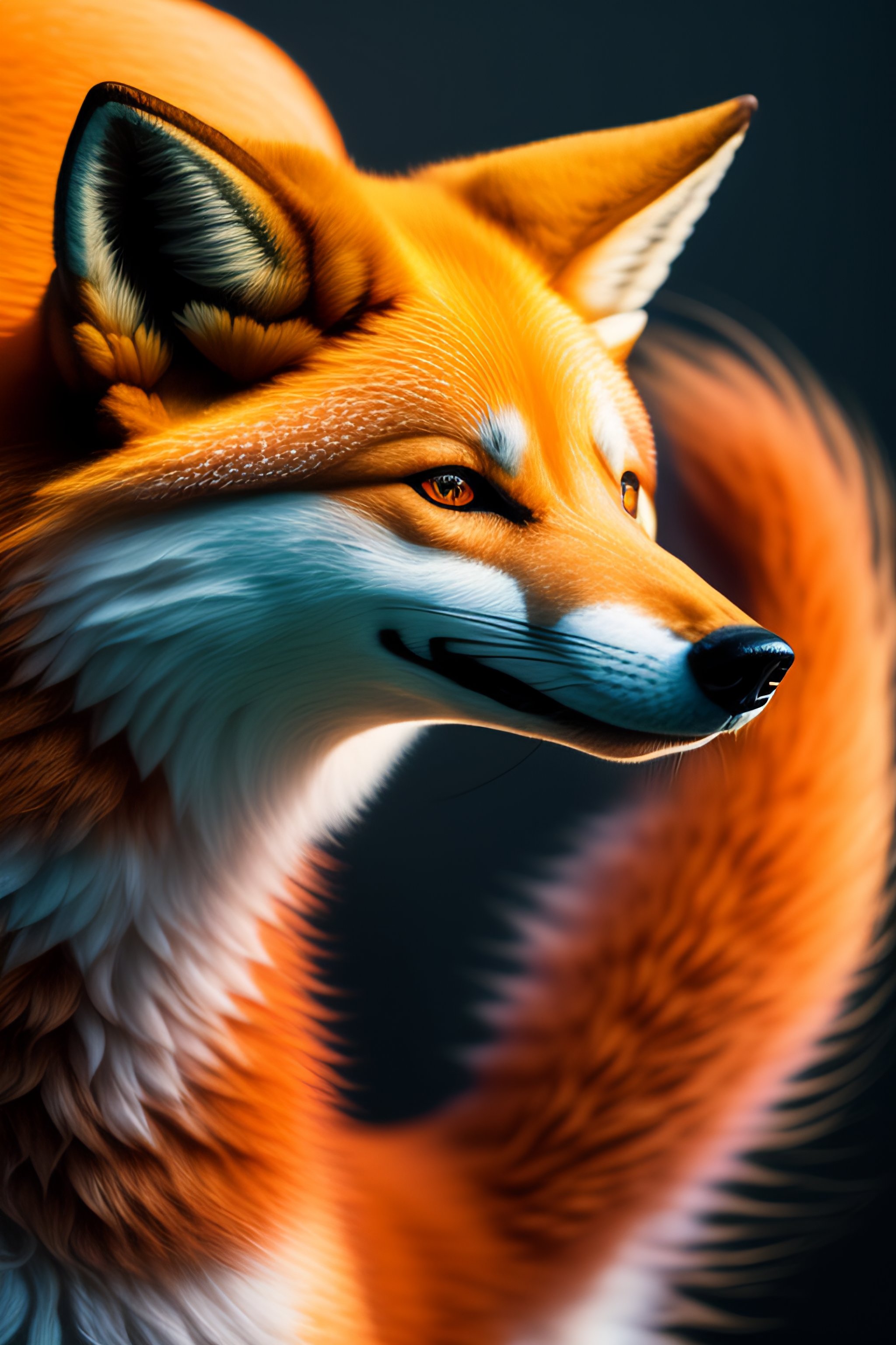 Lexica - Japanese nine-tailed fox with fairy tale-like features