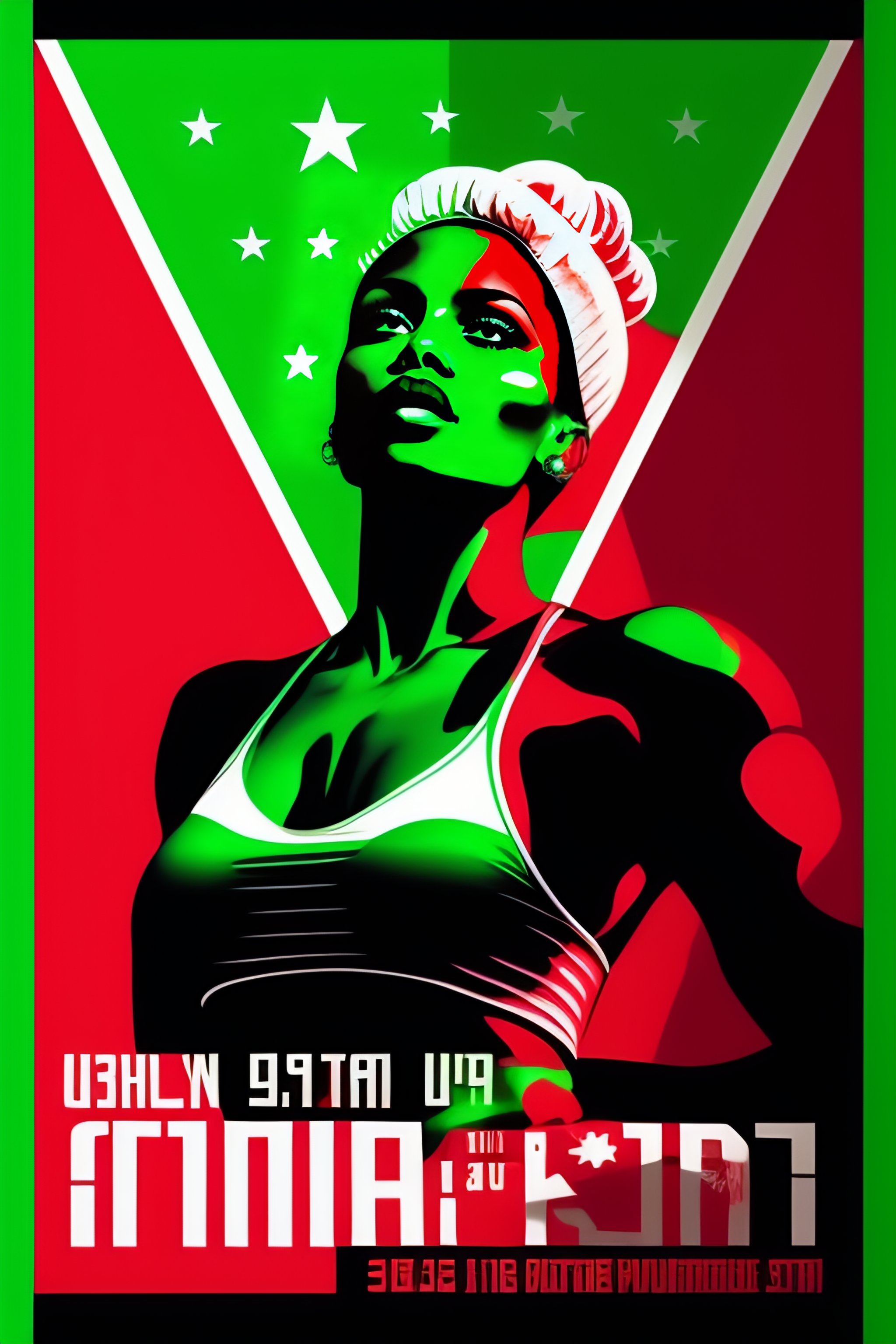 Lexica - Street art poster inspire by communist propaganda, green ...